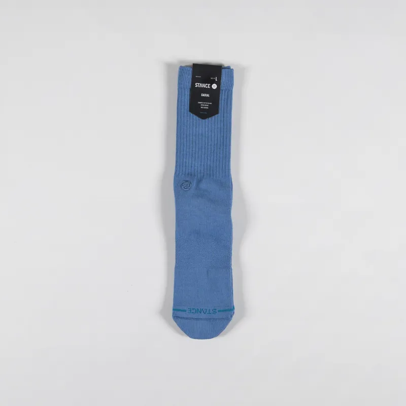 Stance Mens Icon Crew Sport Sock Blue Steel