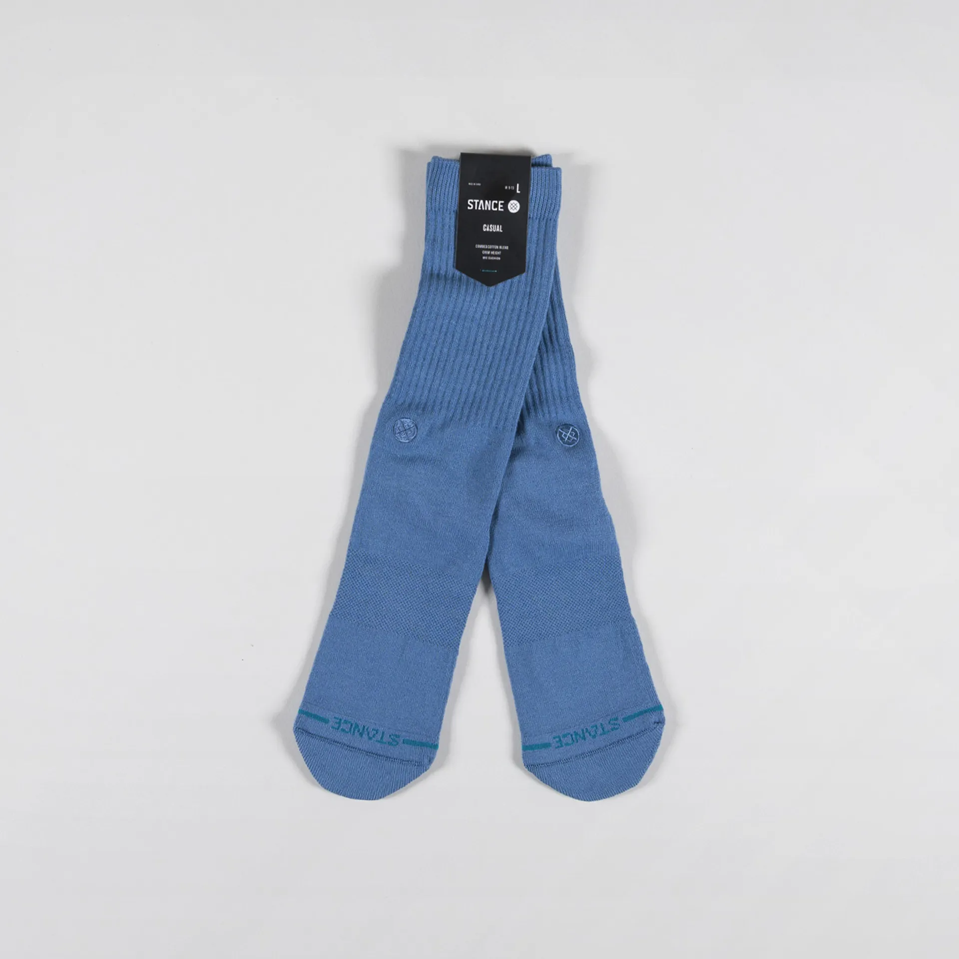 Stance Mens Icon Crew Sport Sock Blue Steel