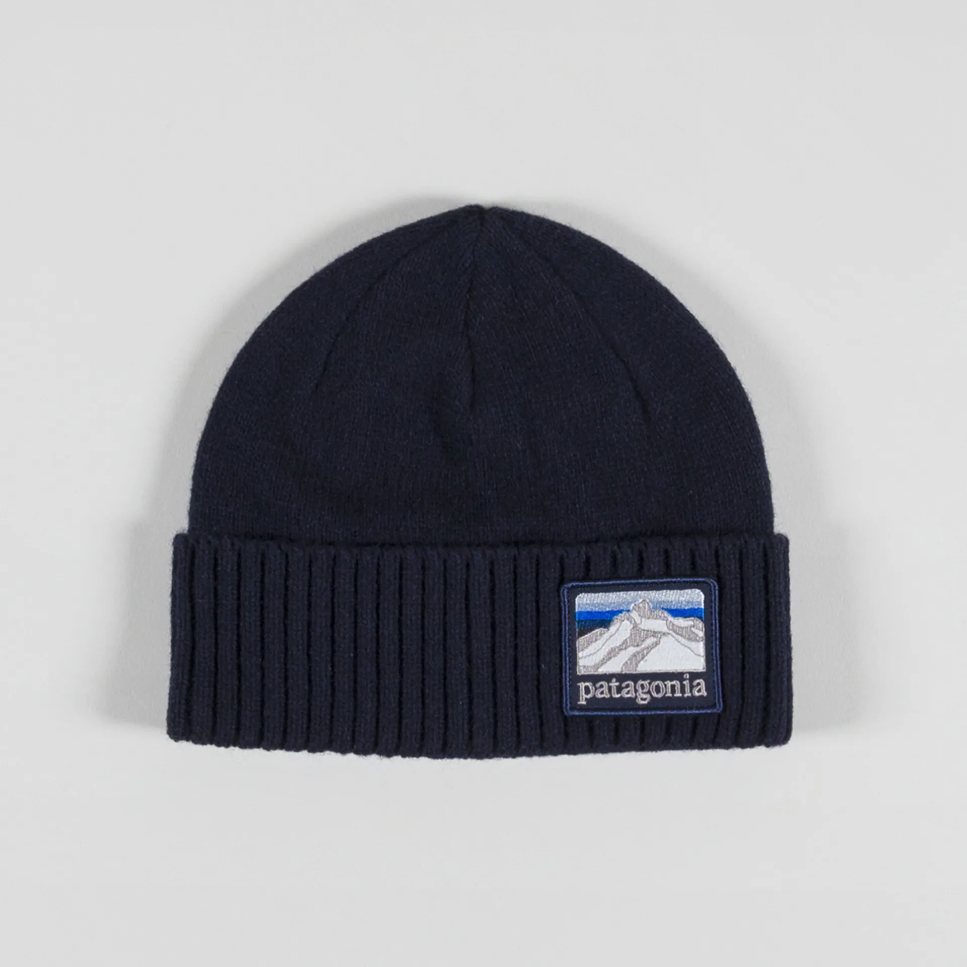 Patagonia Recycled Brodeo Beanie Line Logo Ridge Classic Navy