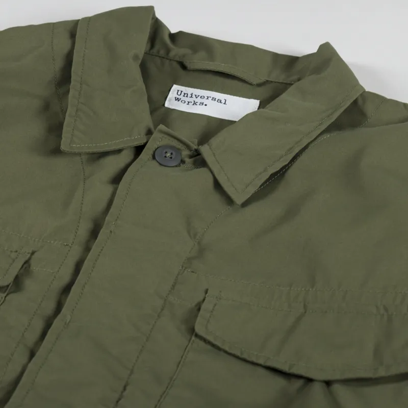 Universal Works Parachute Field Jacket Olive Recycled Poly Tech
