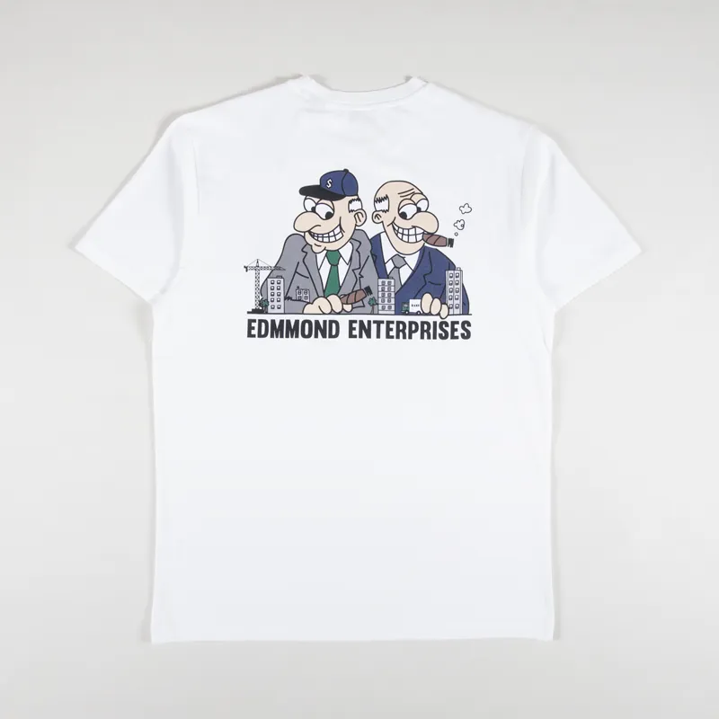 Edmmond Studios Mens Graphic Printed Trade T Shirt Plain White