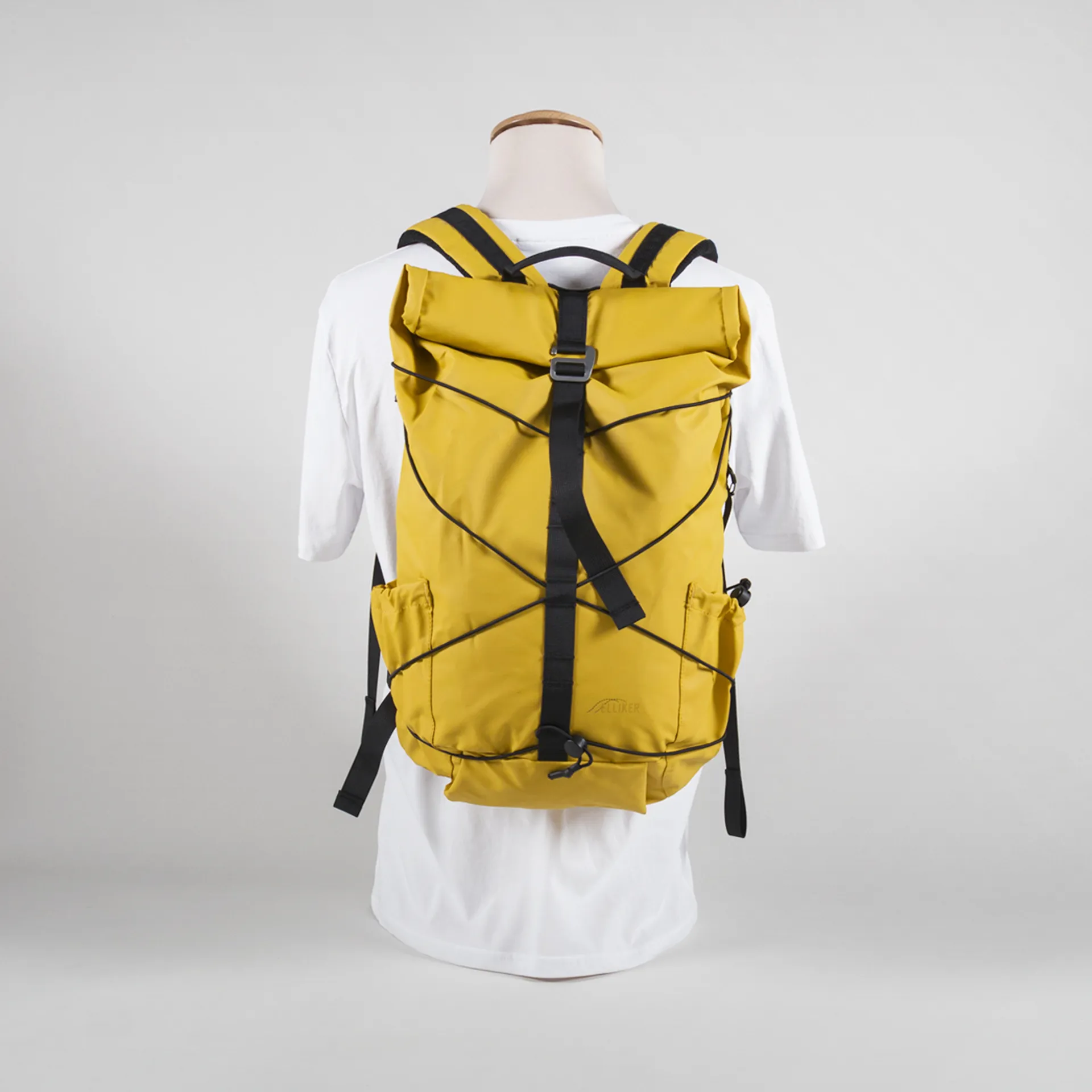 Elliker Hiking Dayle Roll Top Backpack 21/25L Mustard Yellow