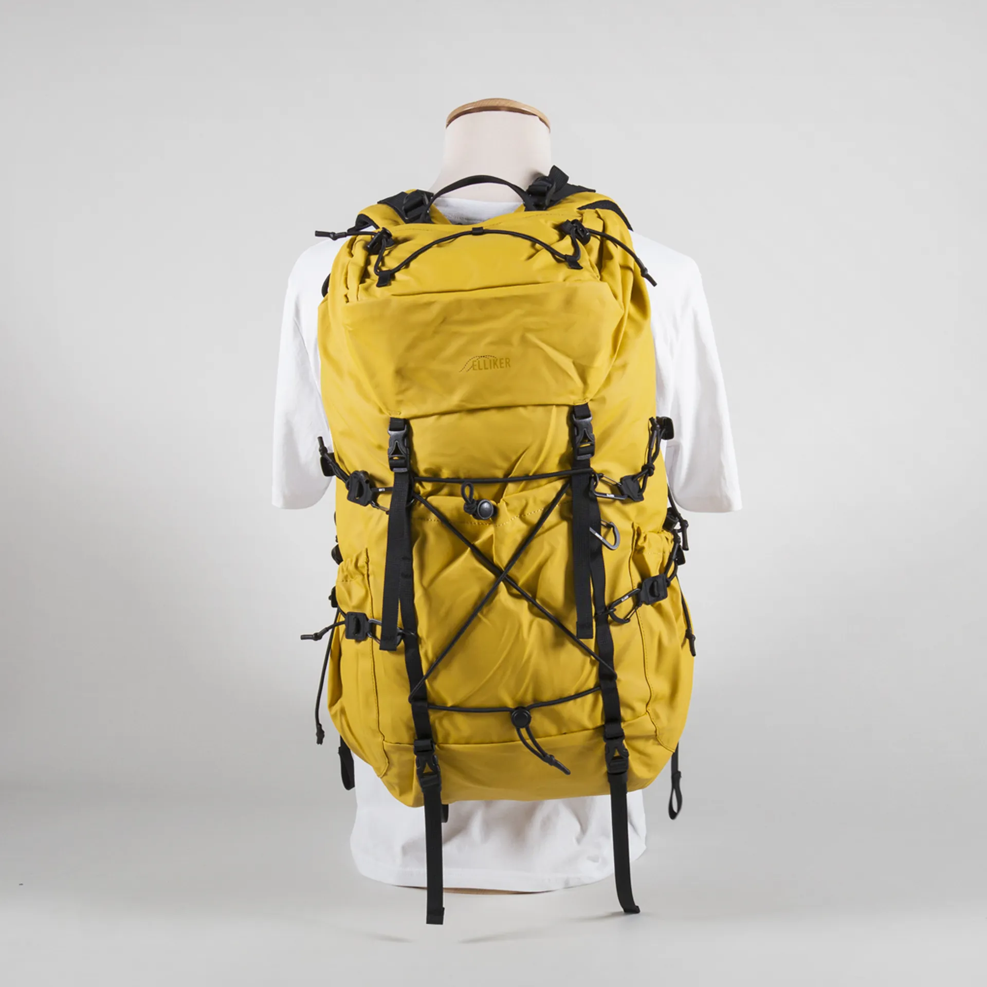 Elliker Hiking Maller Flap Over Backpack Bag 33L Mustard Yellow