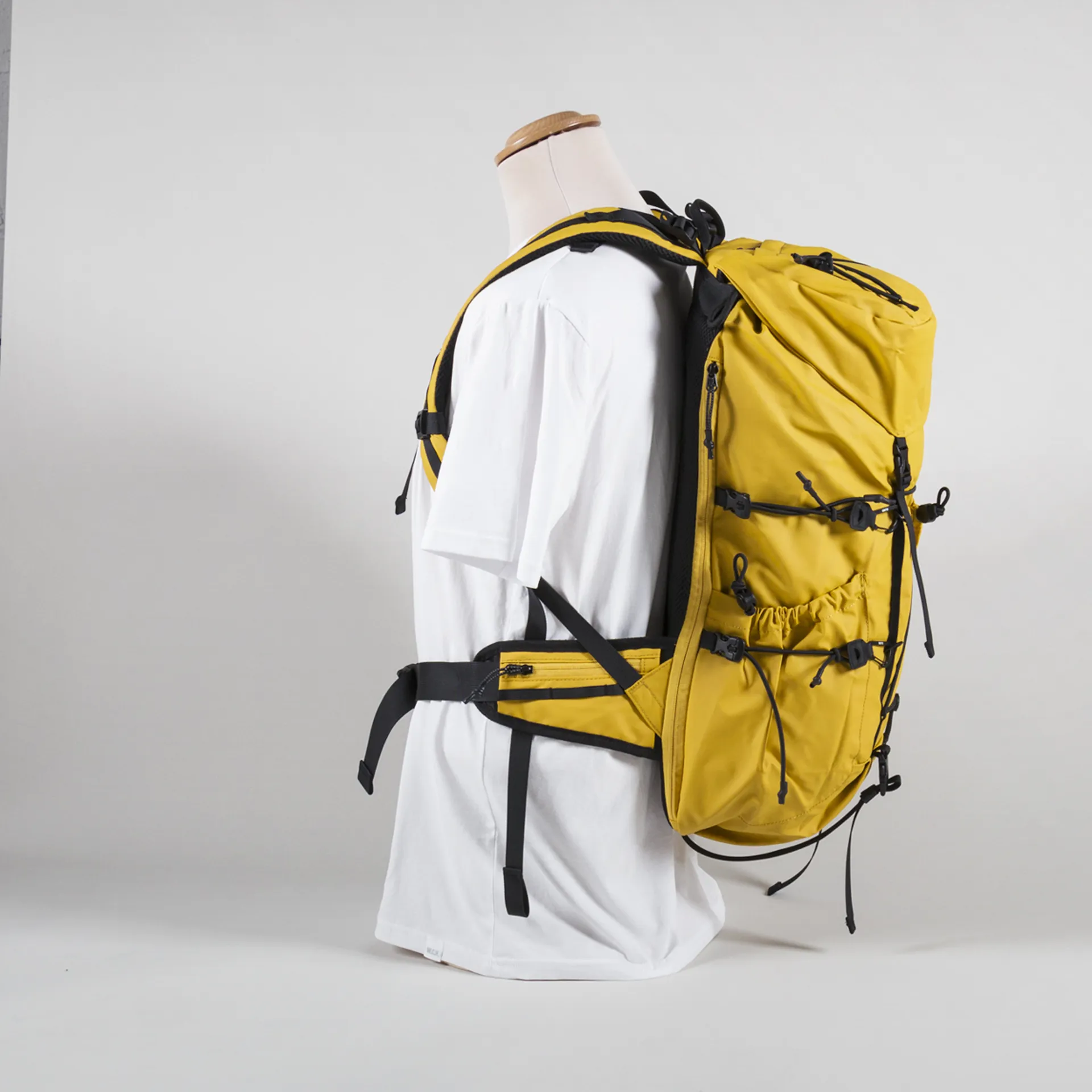 Elliker Hiking Maller Flap Over Backpack Bag 33L Mustard Yellow