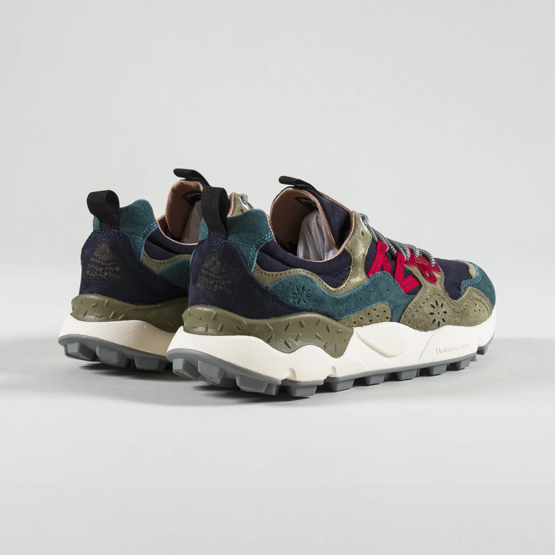 Flower Mountain Mens Yamano 3 Shoes Trainers Navy Grey