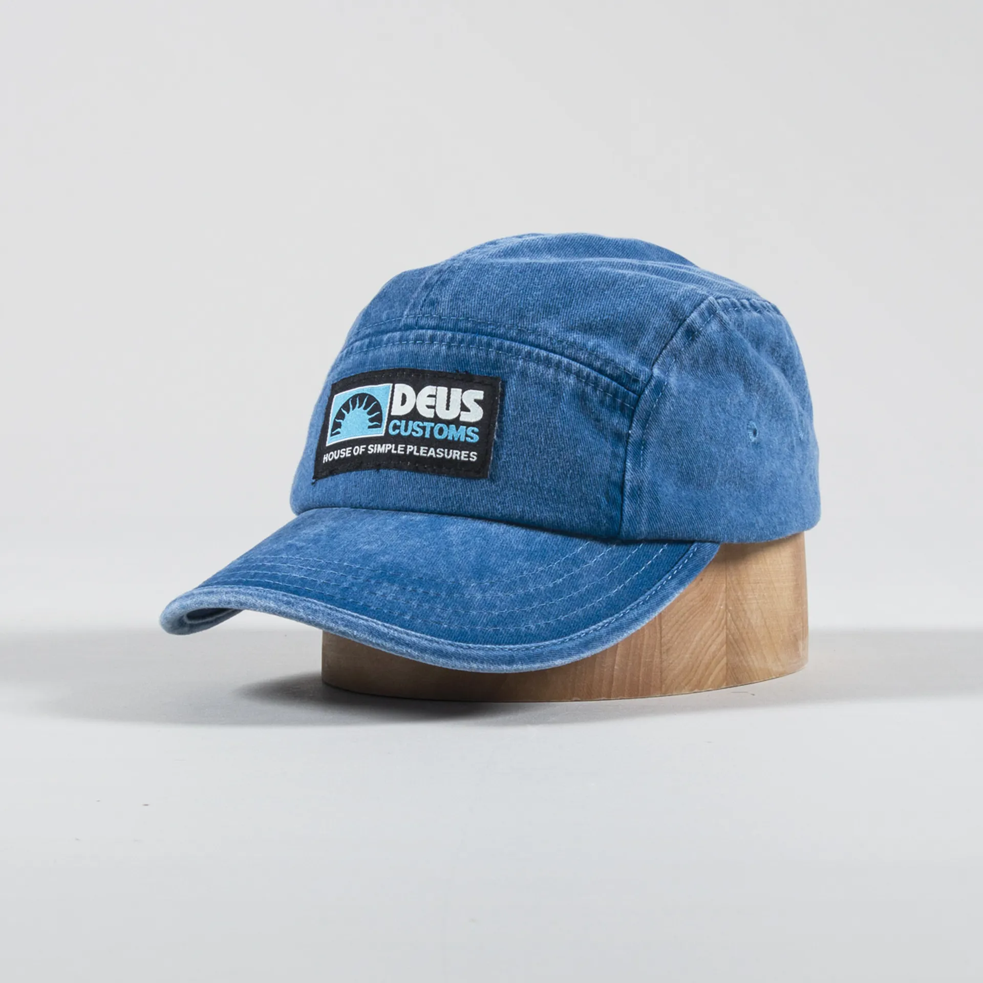 Deus Ex Machina Mens Leisure 5 Panel Cap Hat Turquoise Blue