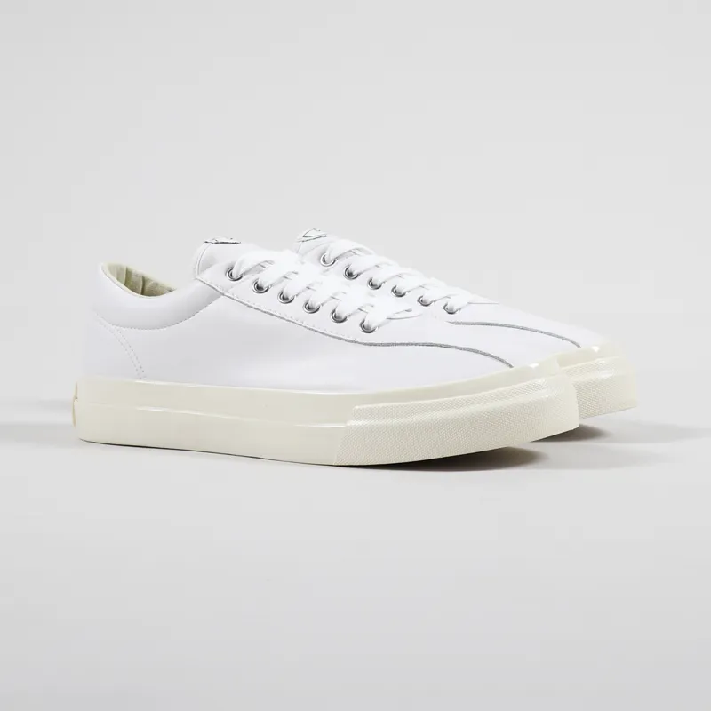 Stepney Workers Club Mens SWC Dellow Shoes Leather Trainers White