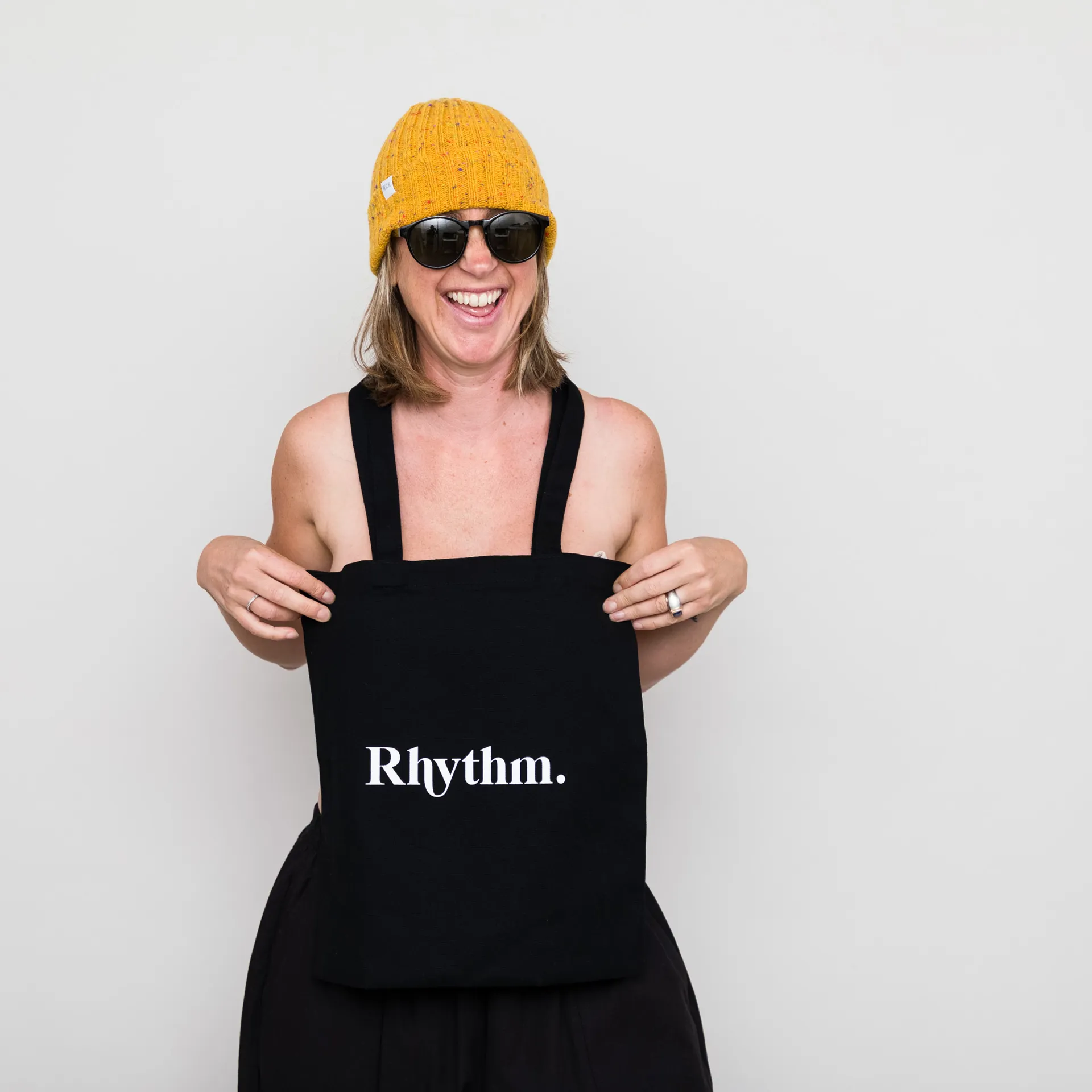 Rhythm Womens Tote Bag Black