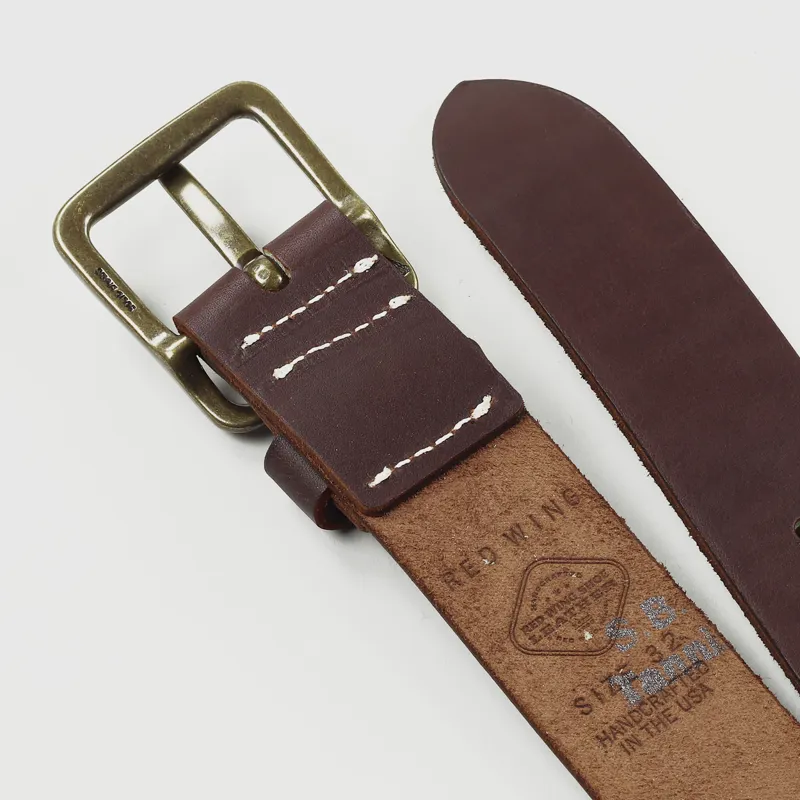 Red Wing Heritage Mens Pioneer Tanned Leather Belt Amber Brown