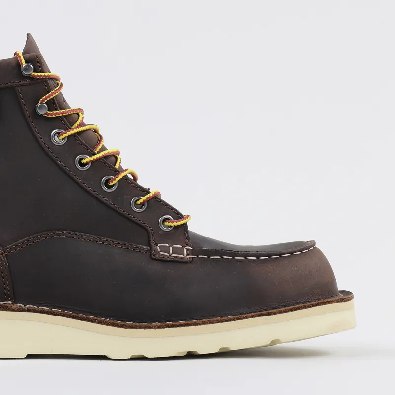 Danner USA Bull Run Moc Toe 6 Inch Leather Work Boots Brown
