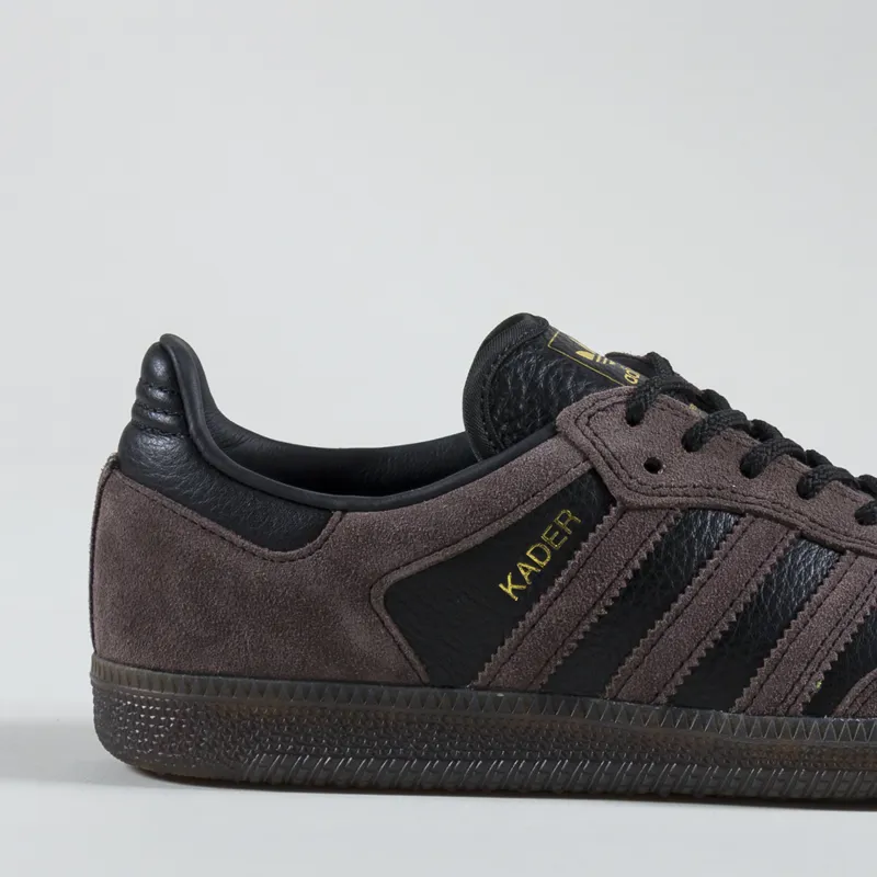 Adidas Skateboarding X Kader Samba ADV Mens Shoes Black Brown Gum