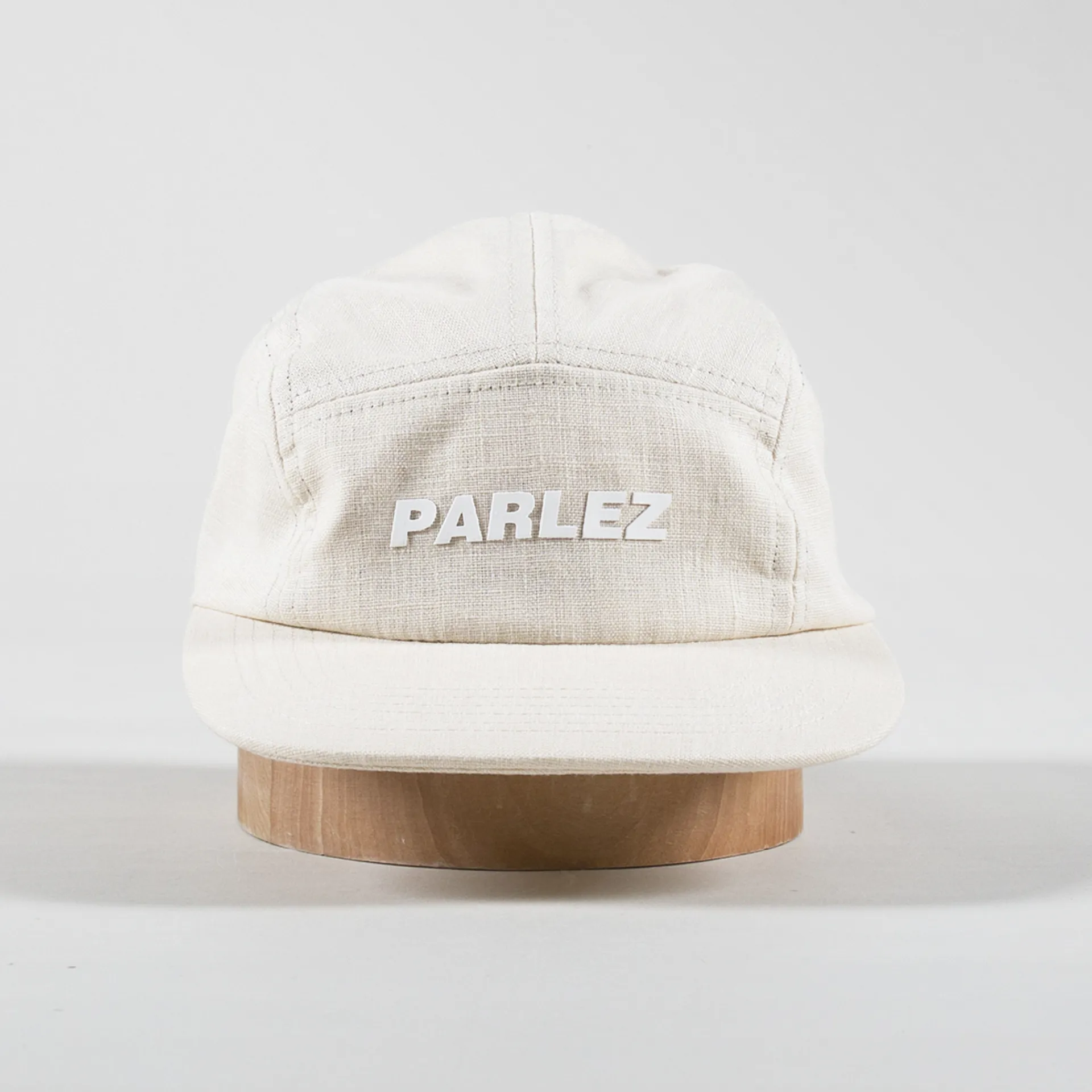 Parlez Mens Palma 5 Panel Cap Hat Ecru Beige