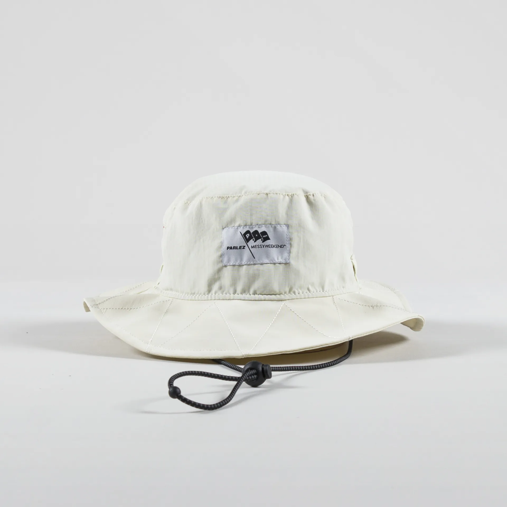 Parlez x Messy Weekend Tyro Bucket Hat Cap Ecru White