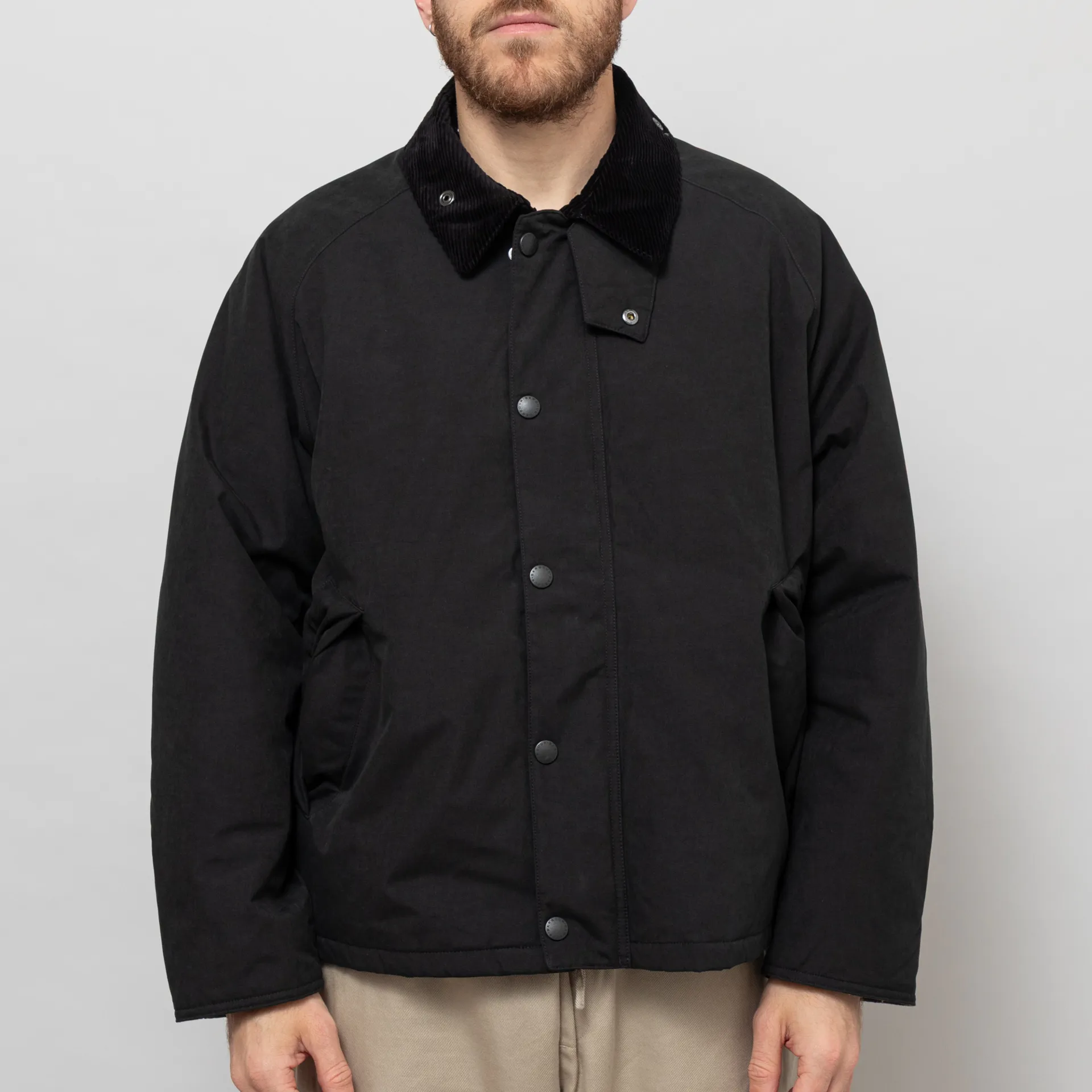 Barbour Mens Padded Transport Workwear Jacket Black