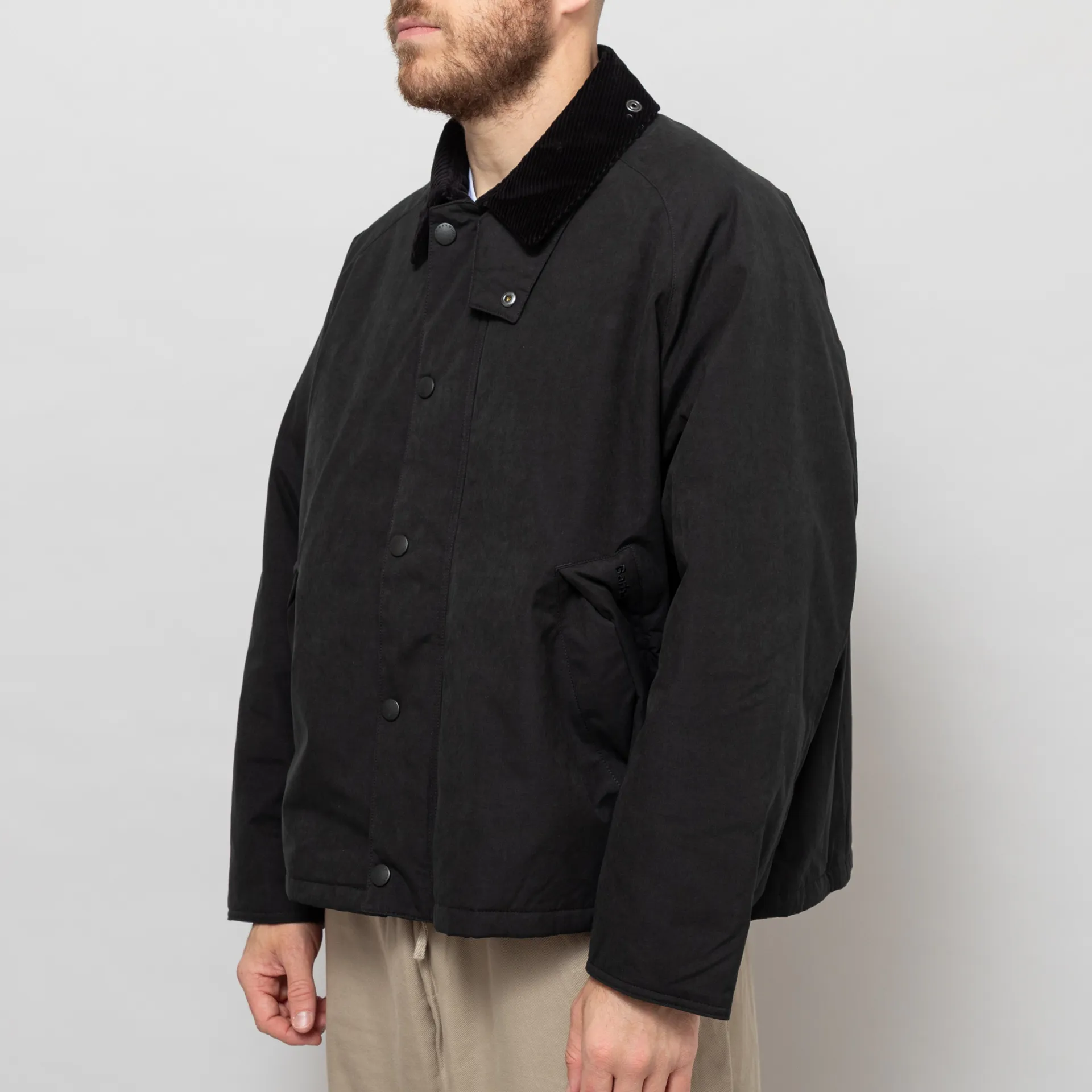 Barbour Mens Padded Transport Workwear Jacket Black