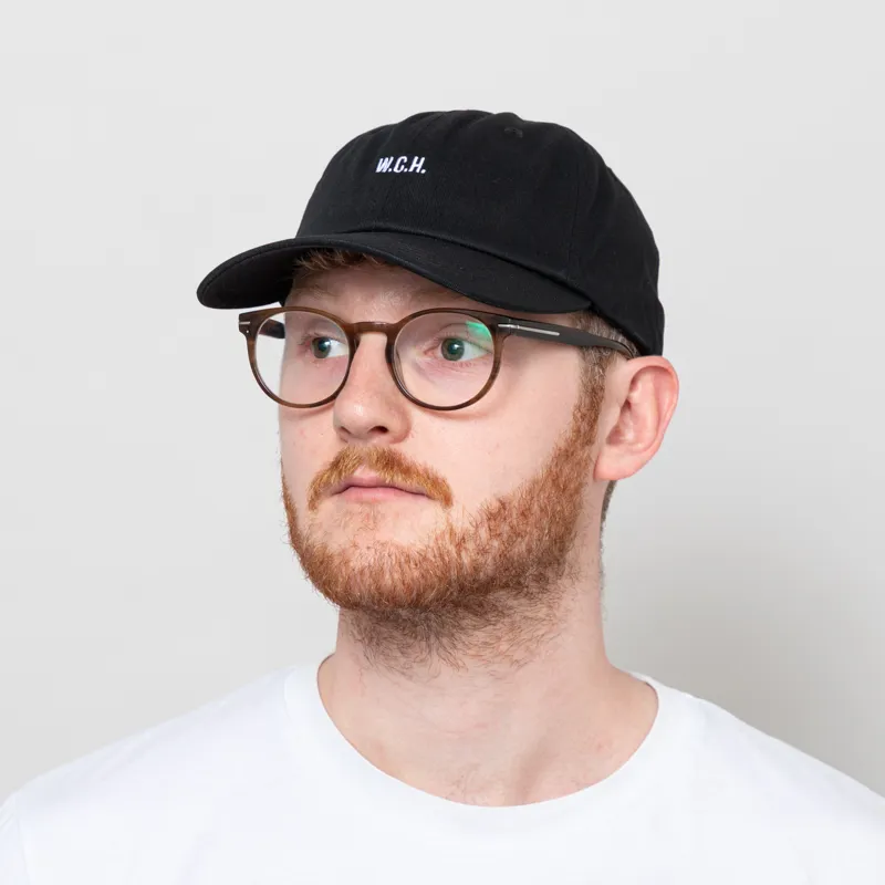 Working Class Heroes Mens Light Twill Logo Dad Cap Black