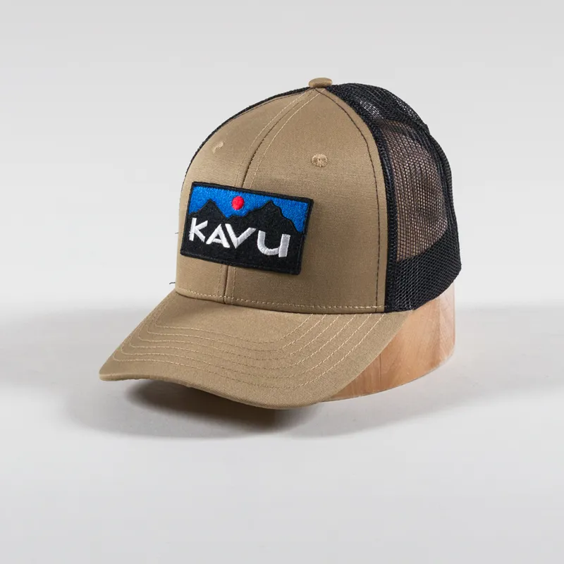 Kavu Mens Above Standard Trucker Hat Cap Heritage Khaki