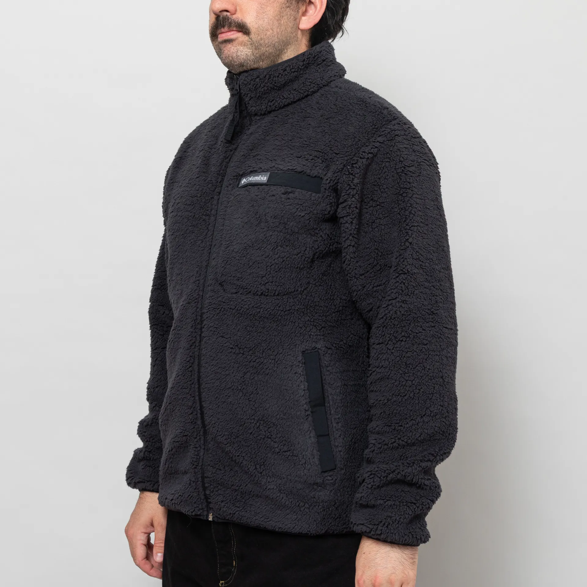 Columbia Mens Rugged Ridge Sherpa Full Zip Fleece Jacket Black