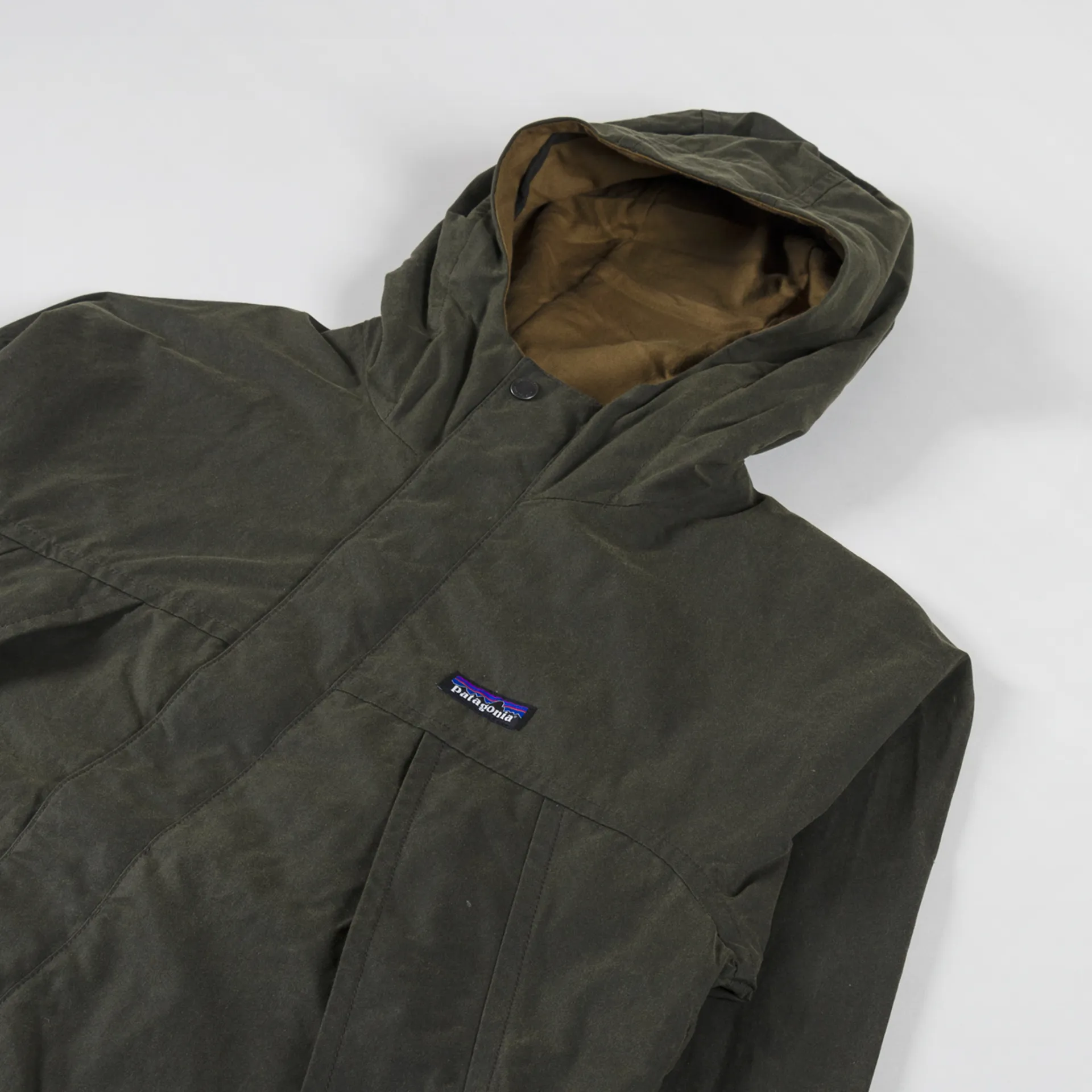 Patagonia Mens Waterproof Waxed Cotton Jacket Basin Green