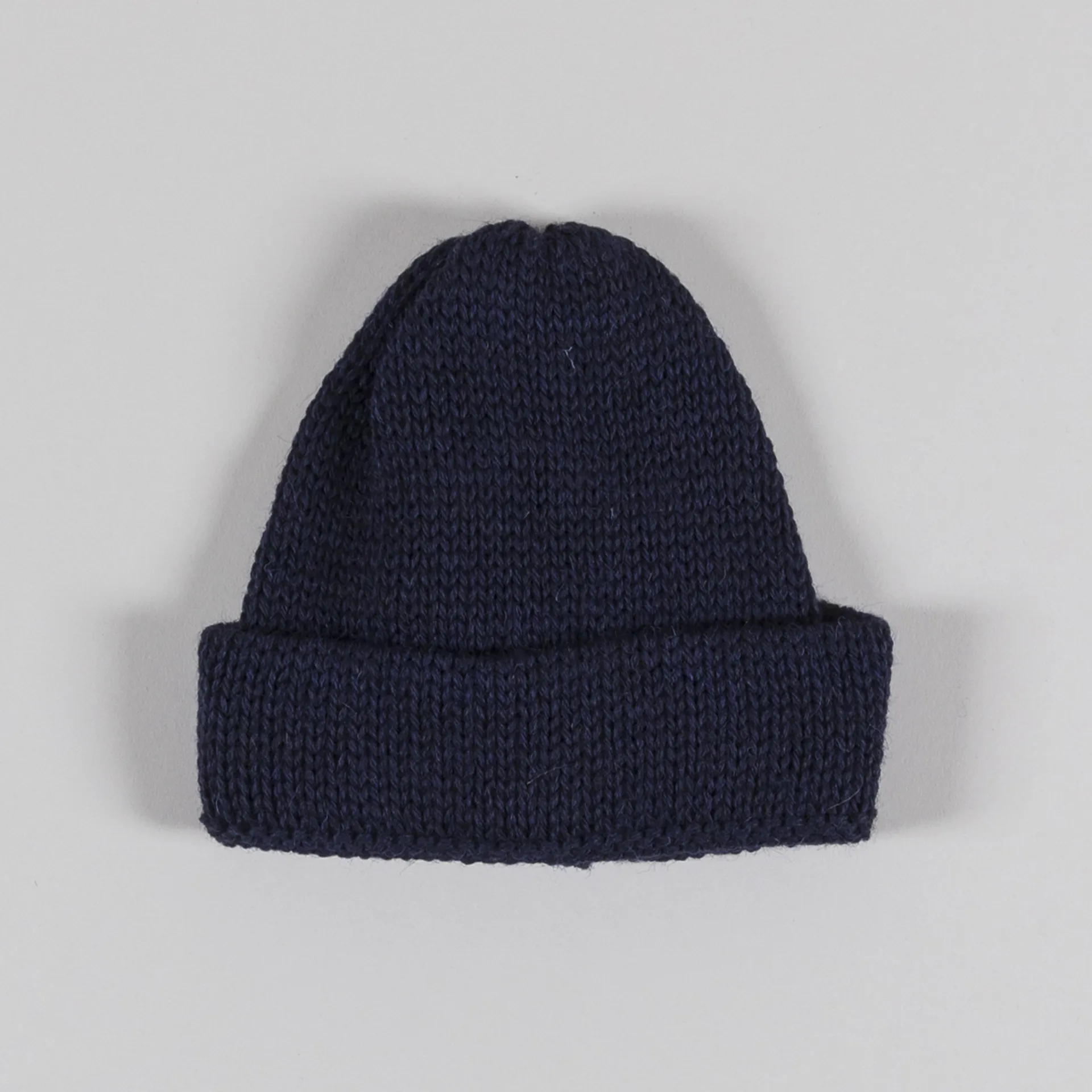 Universal Works Mens Short Watch Winter Beanie Cap Navy