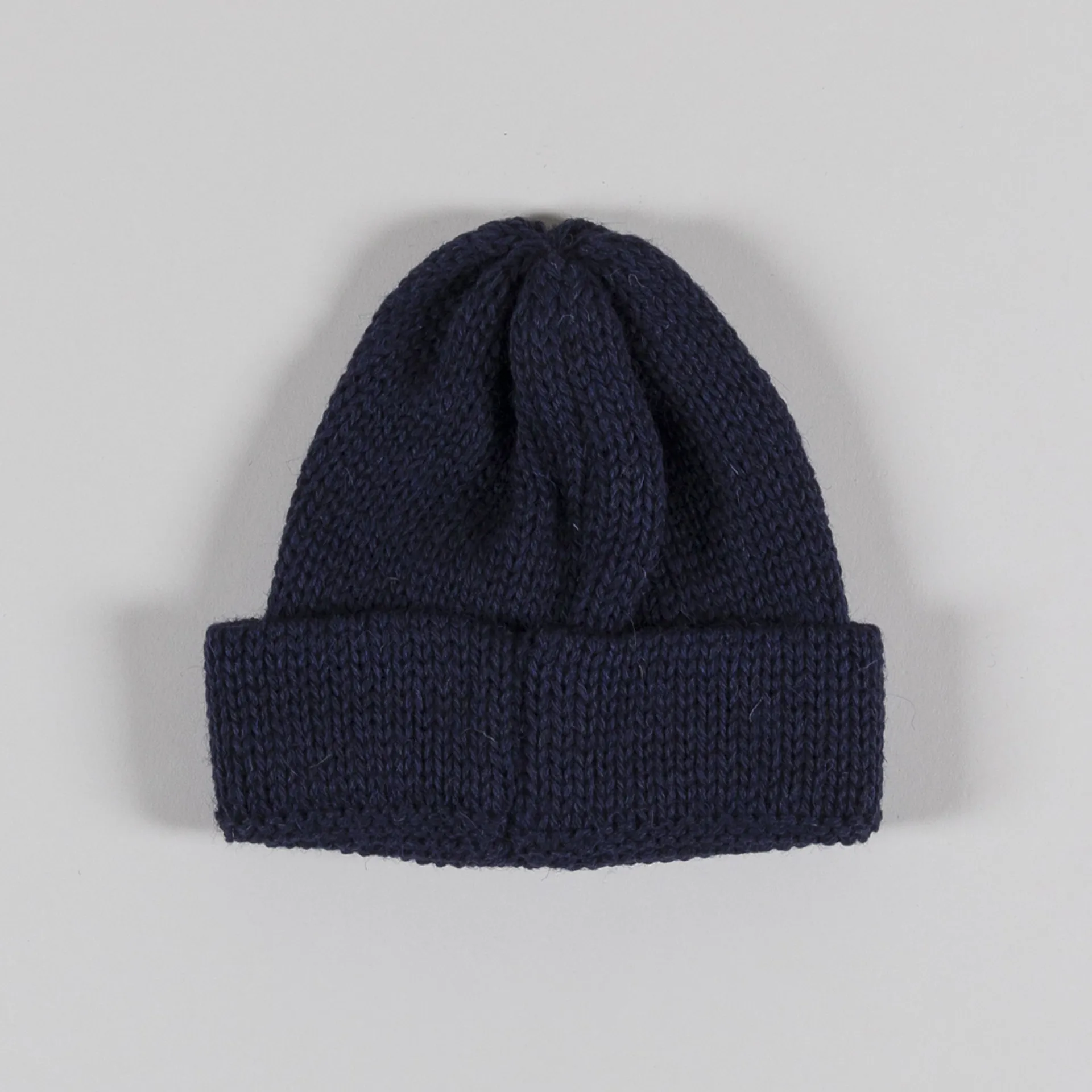 Universal Works Mens Short Watch Winter Beanie Cap Navy