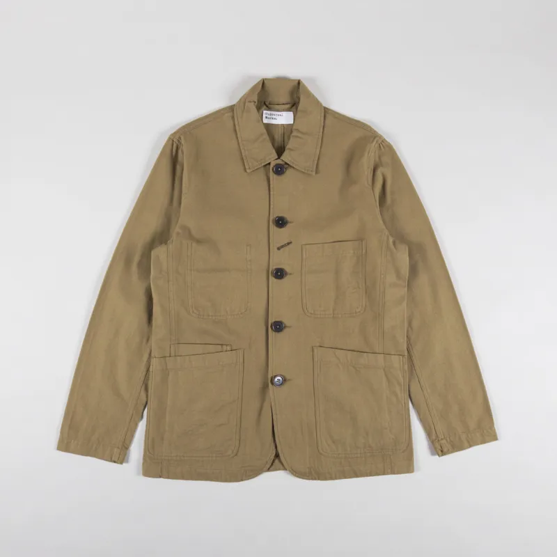 Universal Works Mens Bakers Coach Jacket Sand Brushed Moleskin