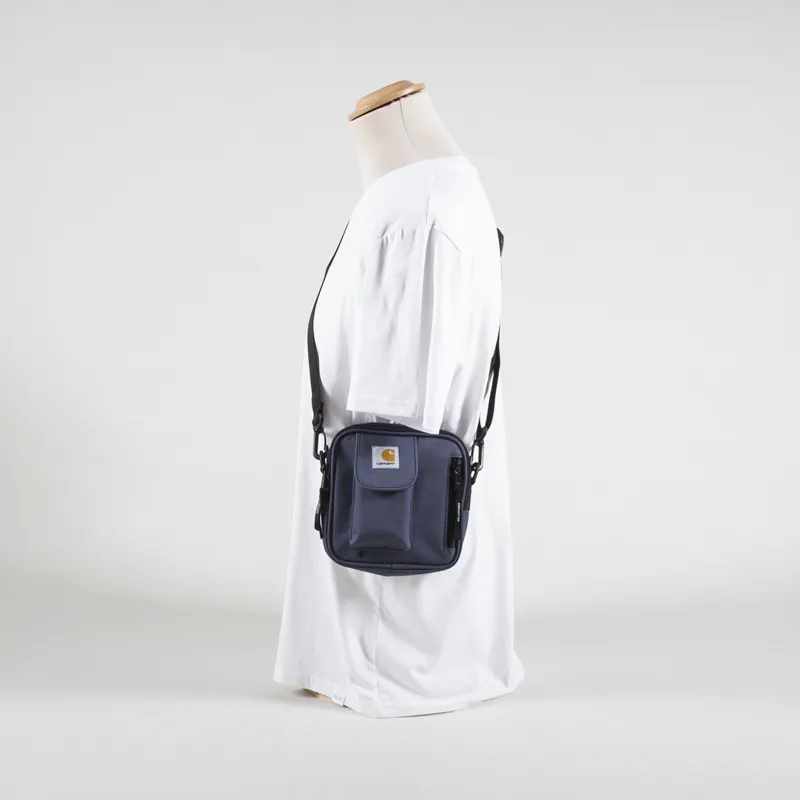 Carhartt WIP Mens Essentials Shoulder Bag Small Zeus Navy Blue