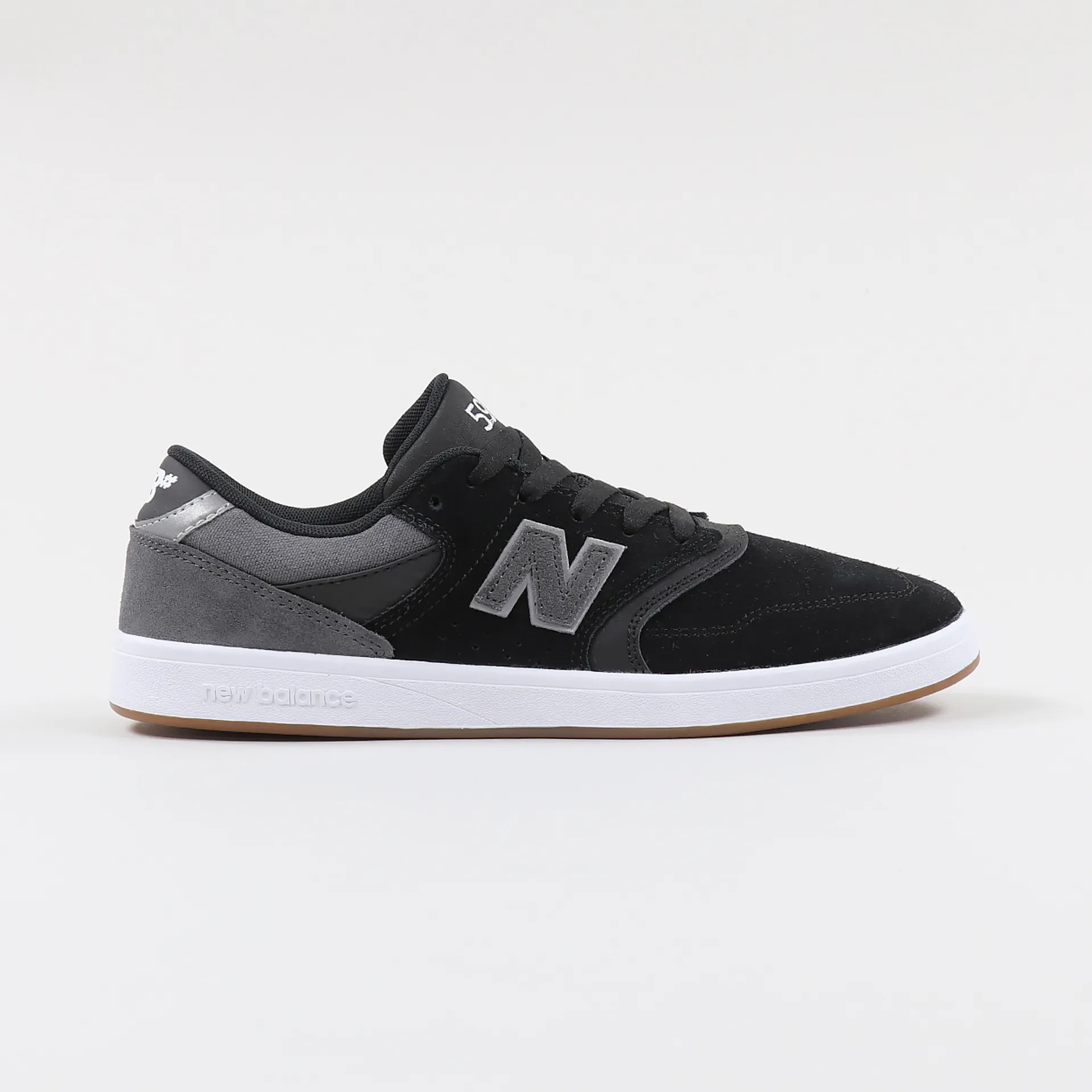 New Balance Numeric Skateboarding 598 Suede Shoes Black Grey