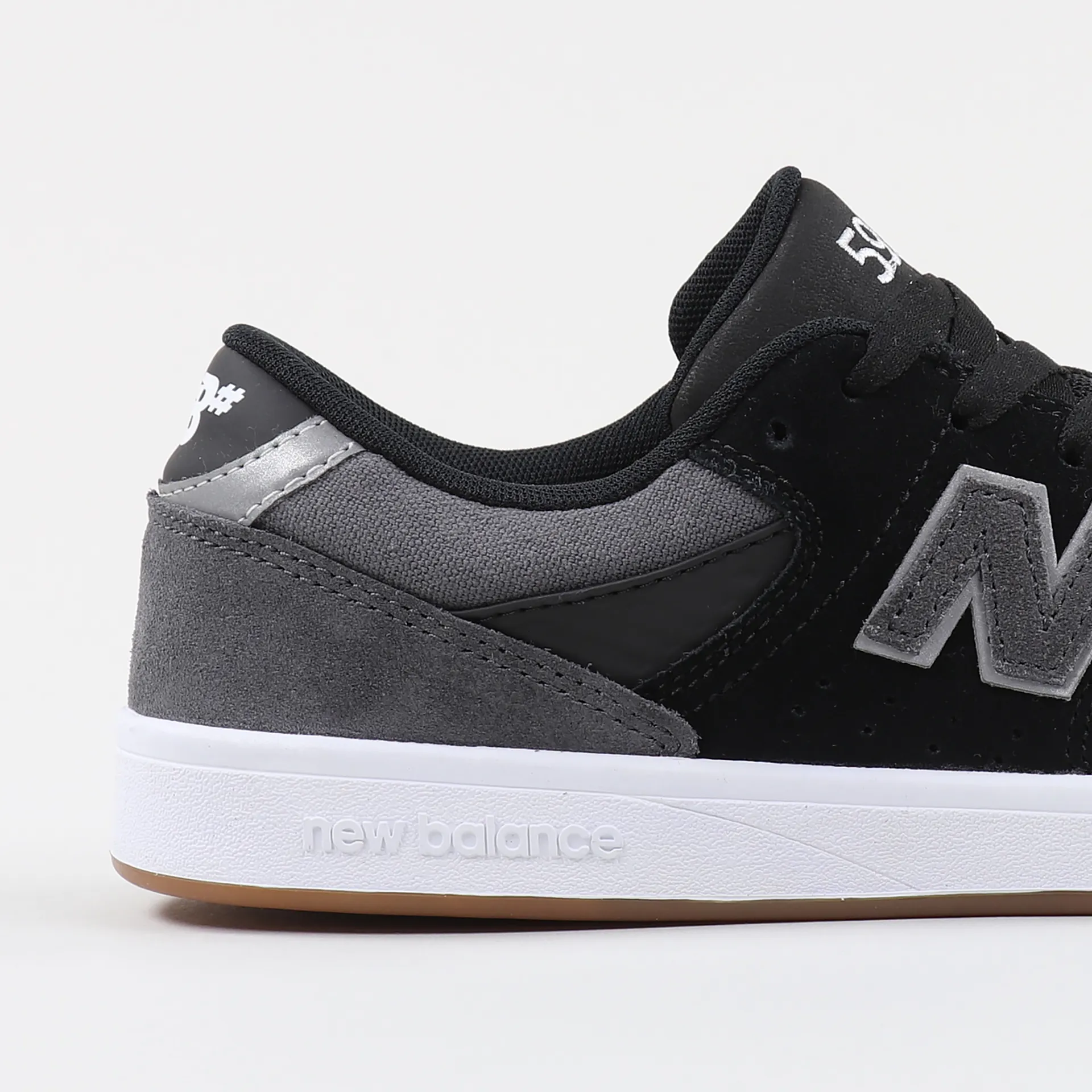 New Balance Numeric Skateboarding 598 Suede Shoes Black Grey