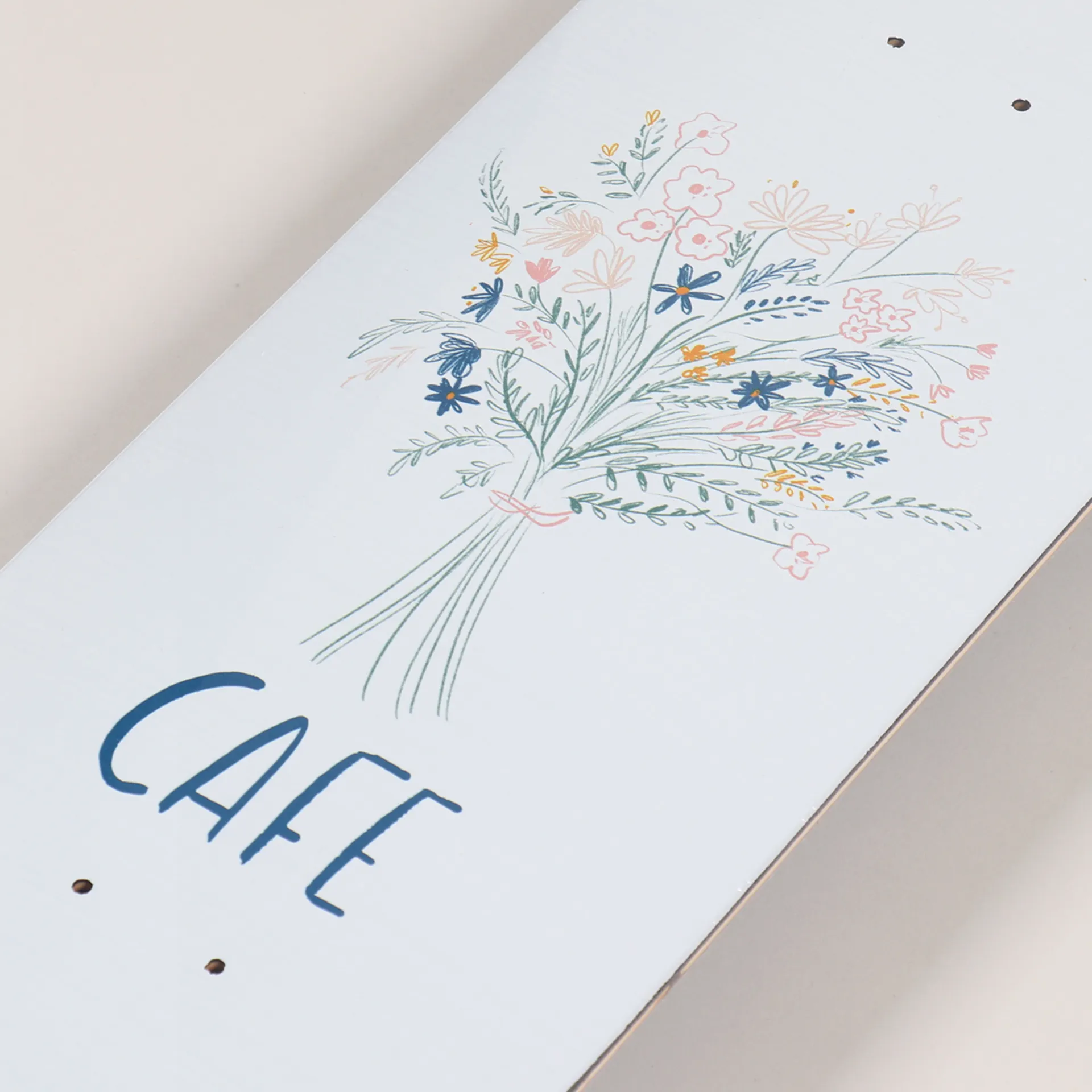 Skateboard Cafe Bouquet Deck White 8.5 Inch