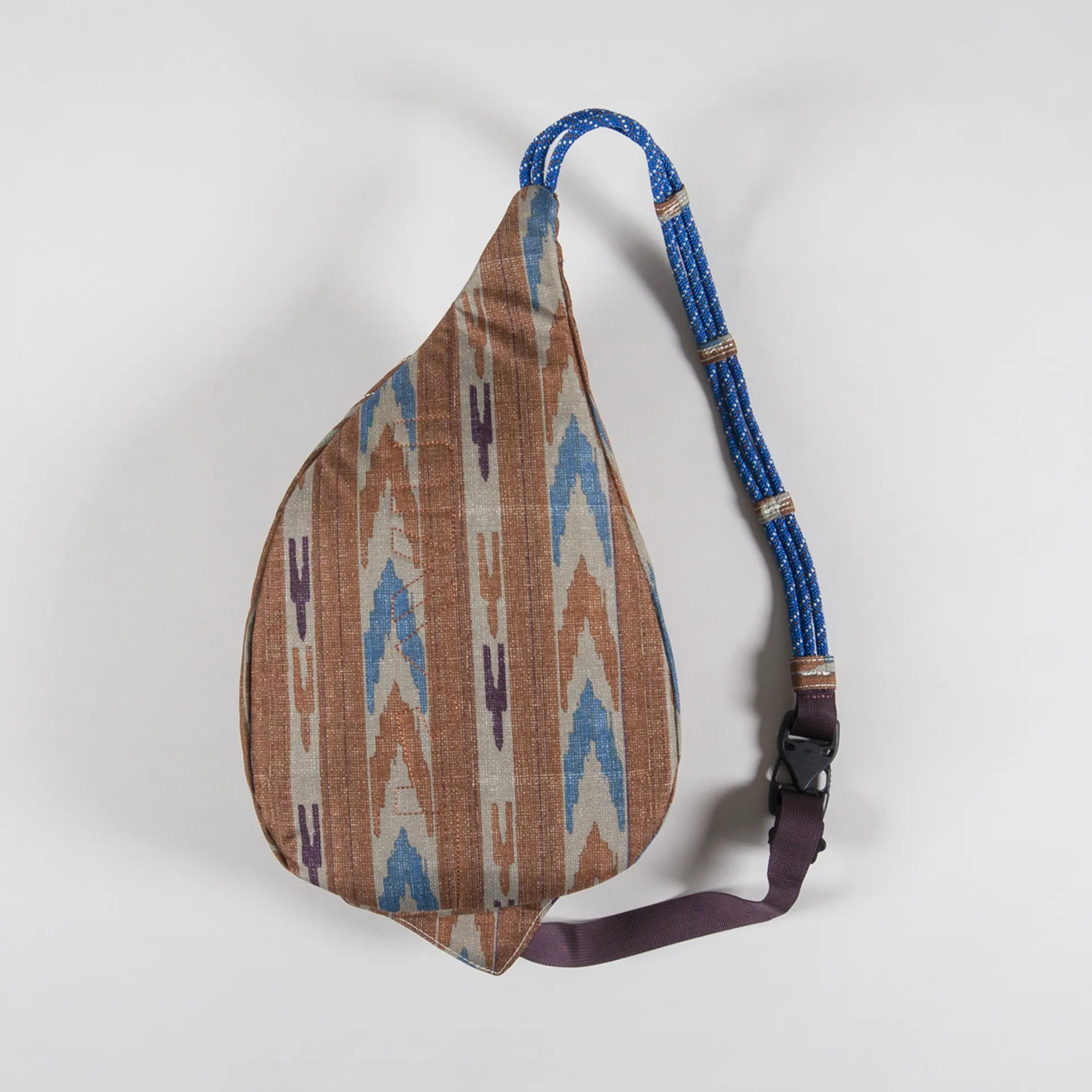 Kavu Unisex Mini Rope Sling Shoulder Bag Tumbleweed Ikat Brown