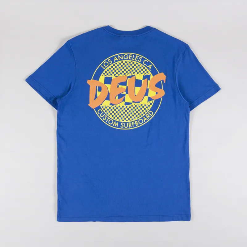 Deus Ex Machina Mens Graphic Gonz Logo Tee T Shirt Bright Cobalt