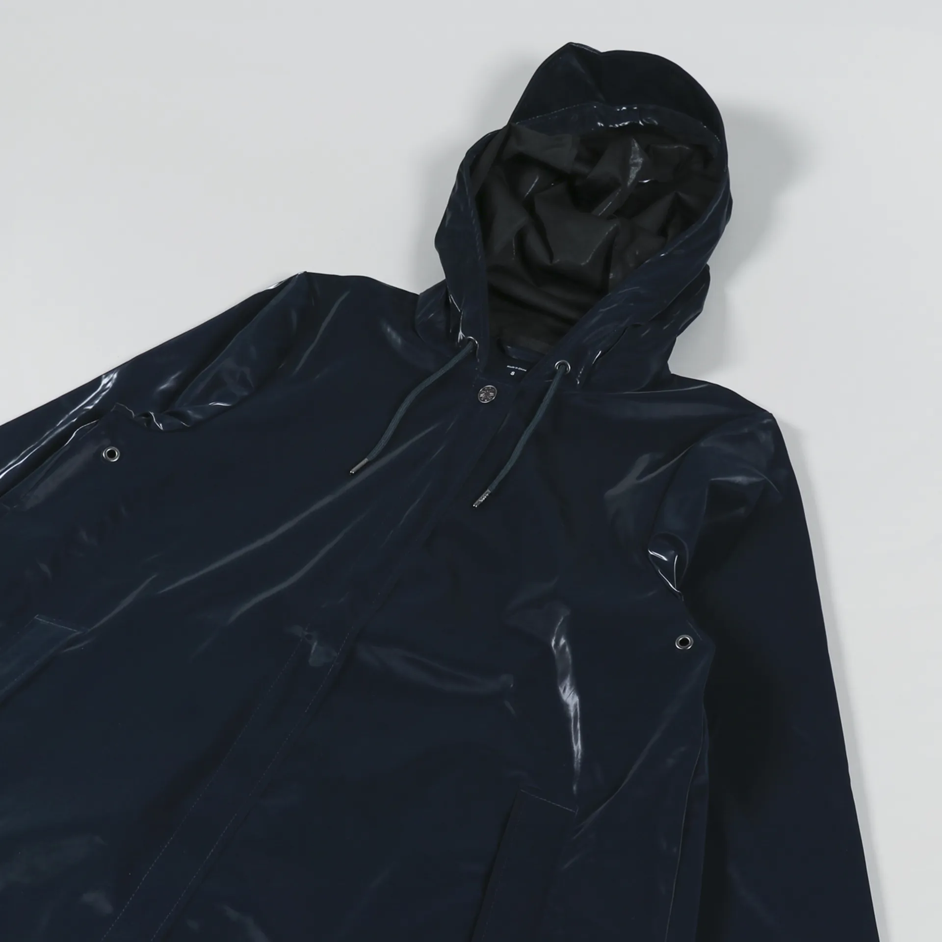 Rains Womens Waterproof A-line Jacket Ink Blue