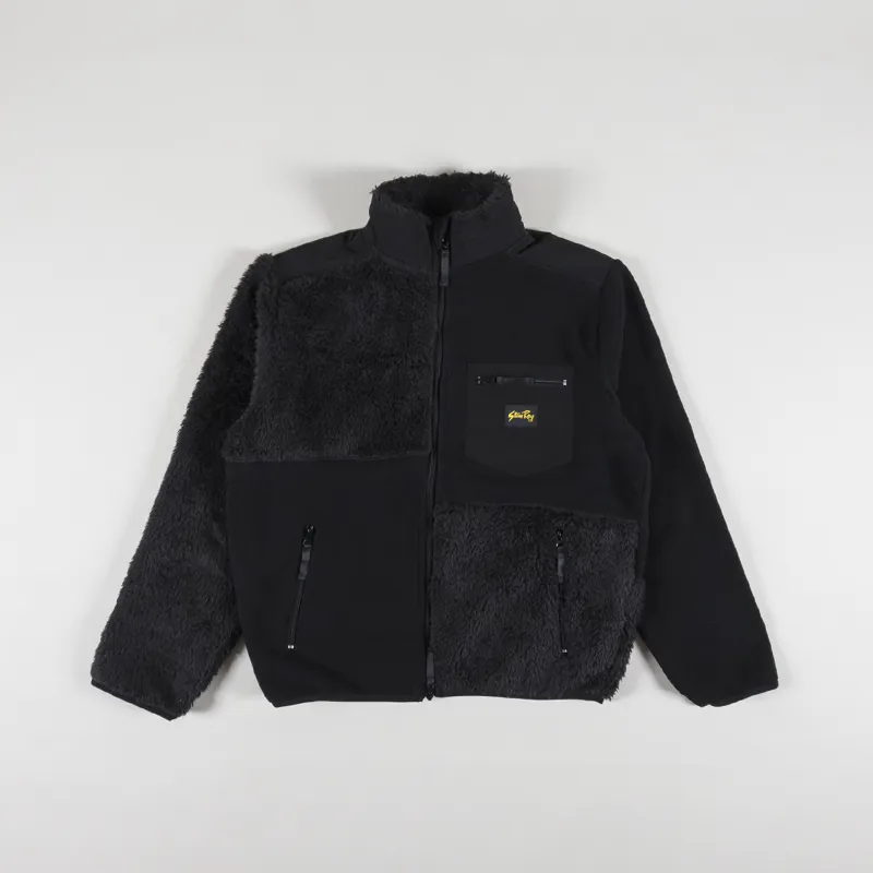 Stan Ray USA Mens Warm Patchwork Fleece Jacket Black