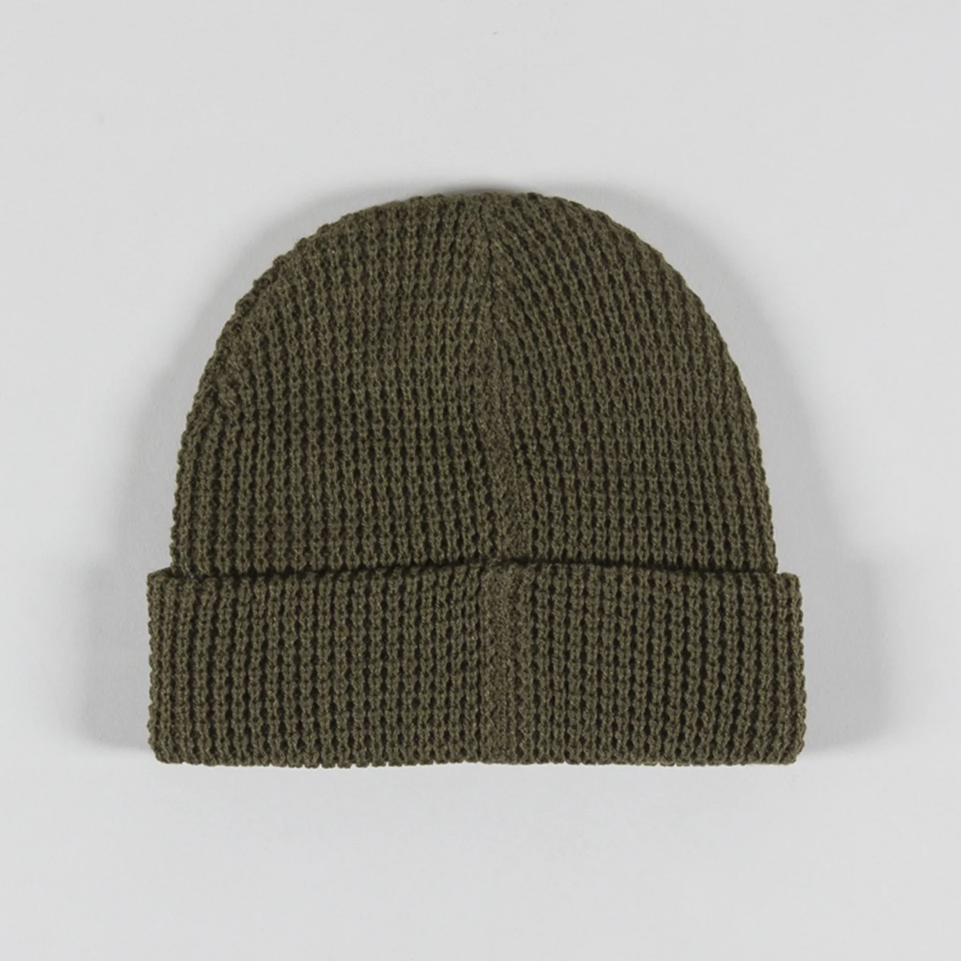 Stan Ray Mens Waffle Knit Beanie Hat Olive Green