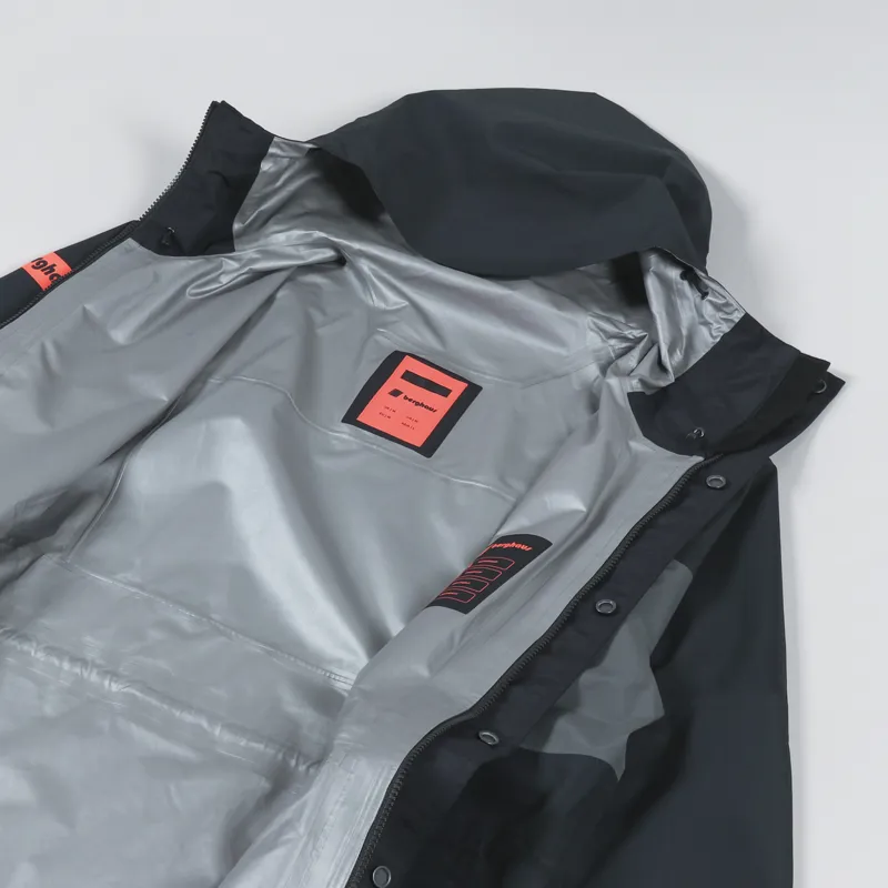 Men's Berghaus Waterproof Agorax Long Gore-Tex Jacket Black Parka