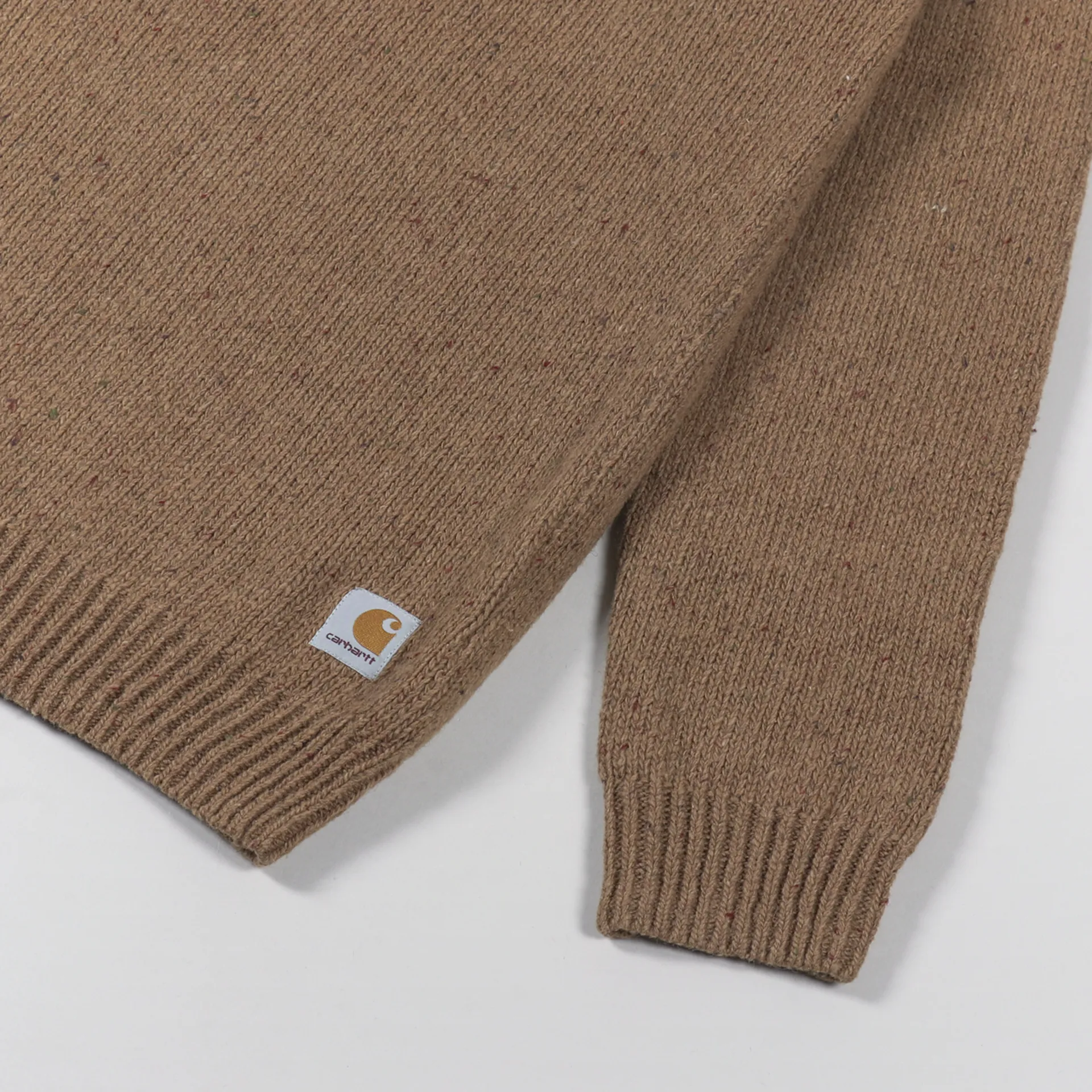 Carhartt WIP Mens Anglistic Sweater Speckled Jasper Knit Jumper