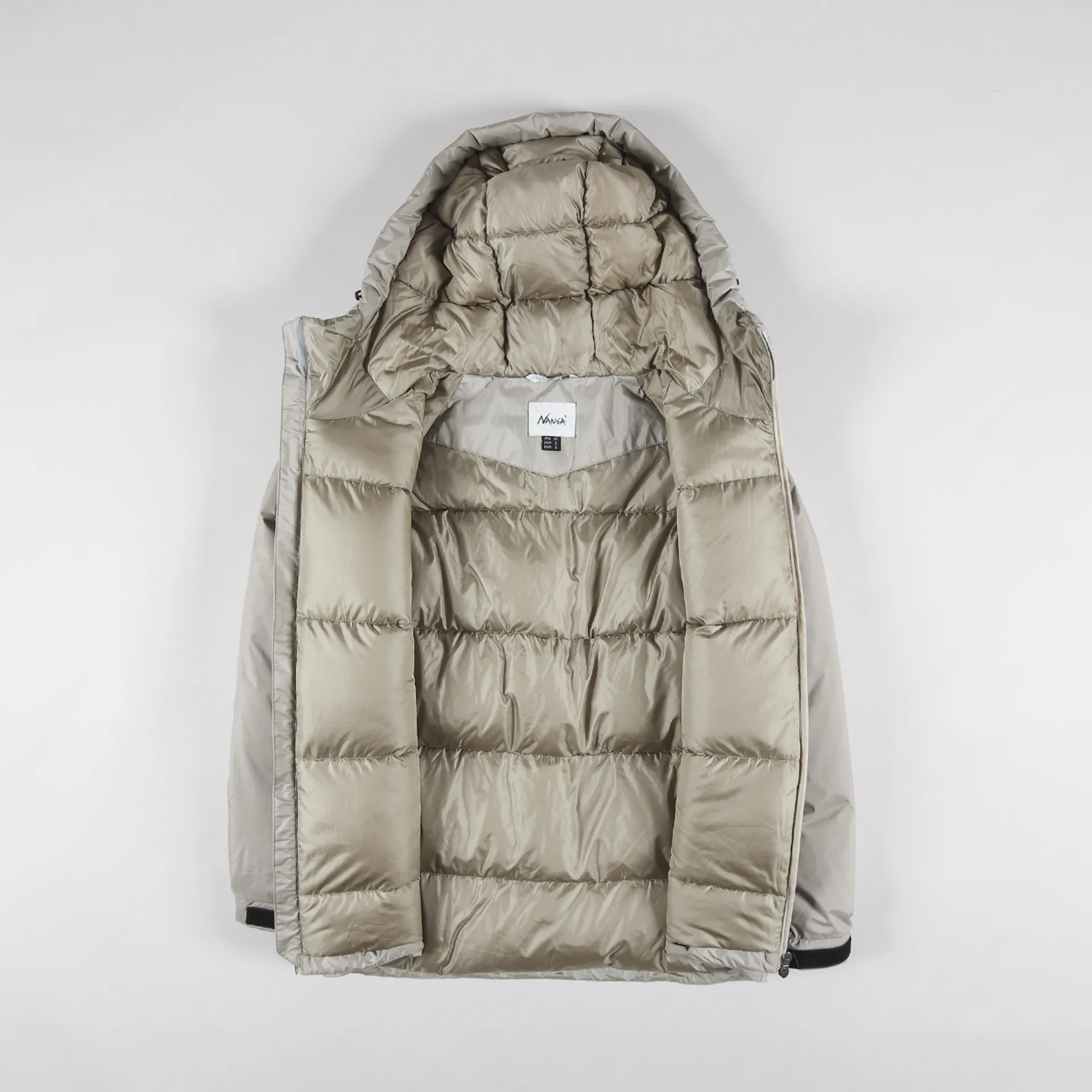 Nanga Mens Insulated Winter Aurora Down Jacket Beige Brown