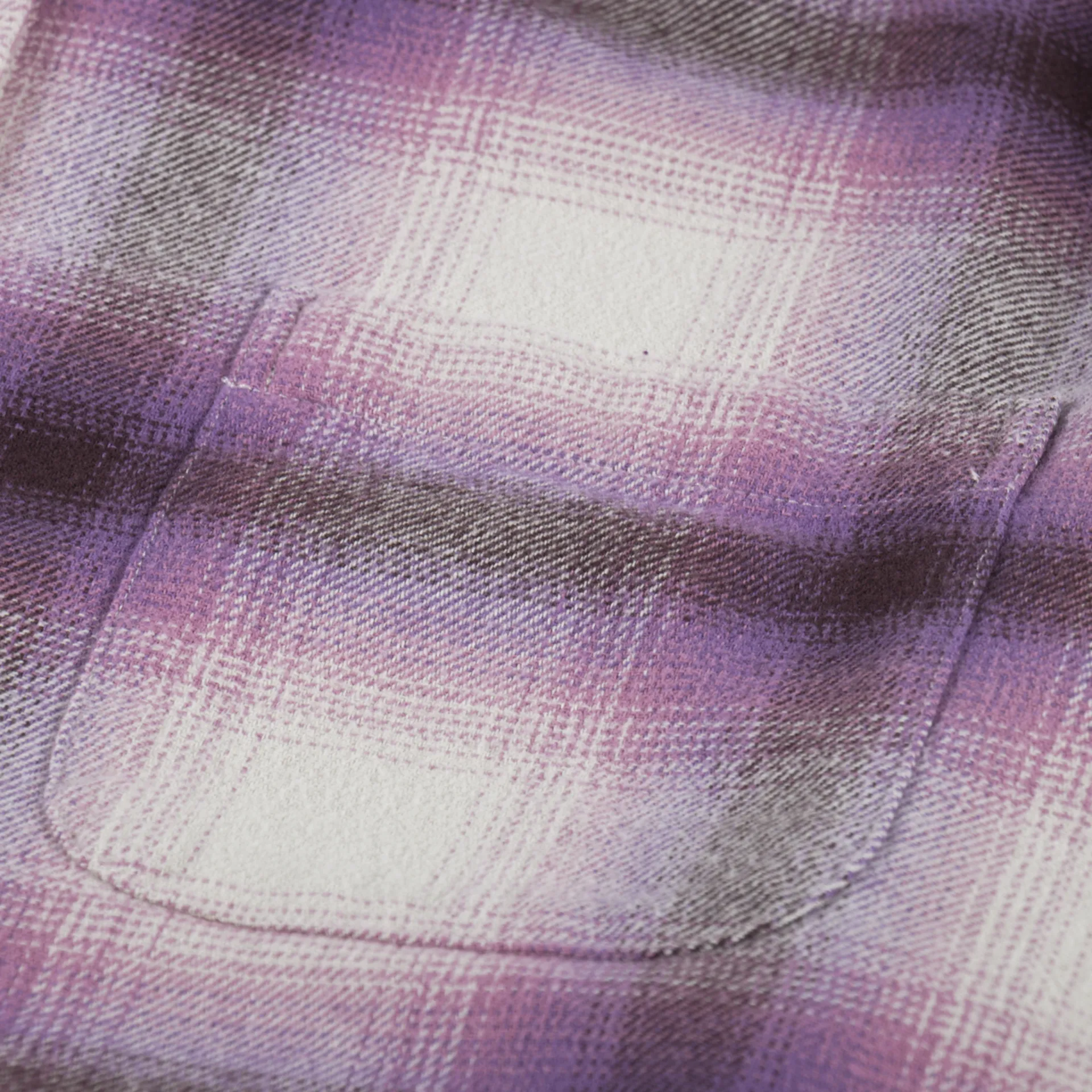 Stussy Unisex Bay Plaid Cotton Shirt Berry Purple