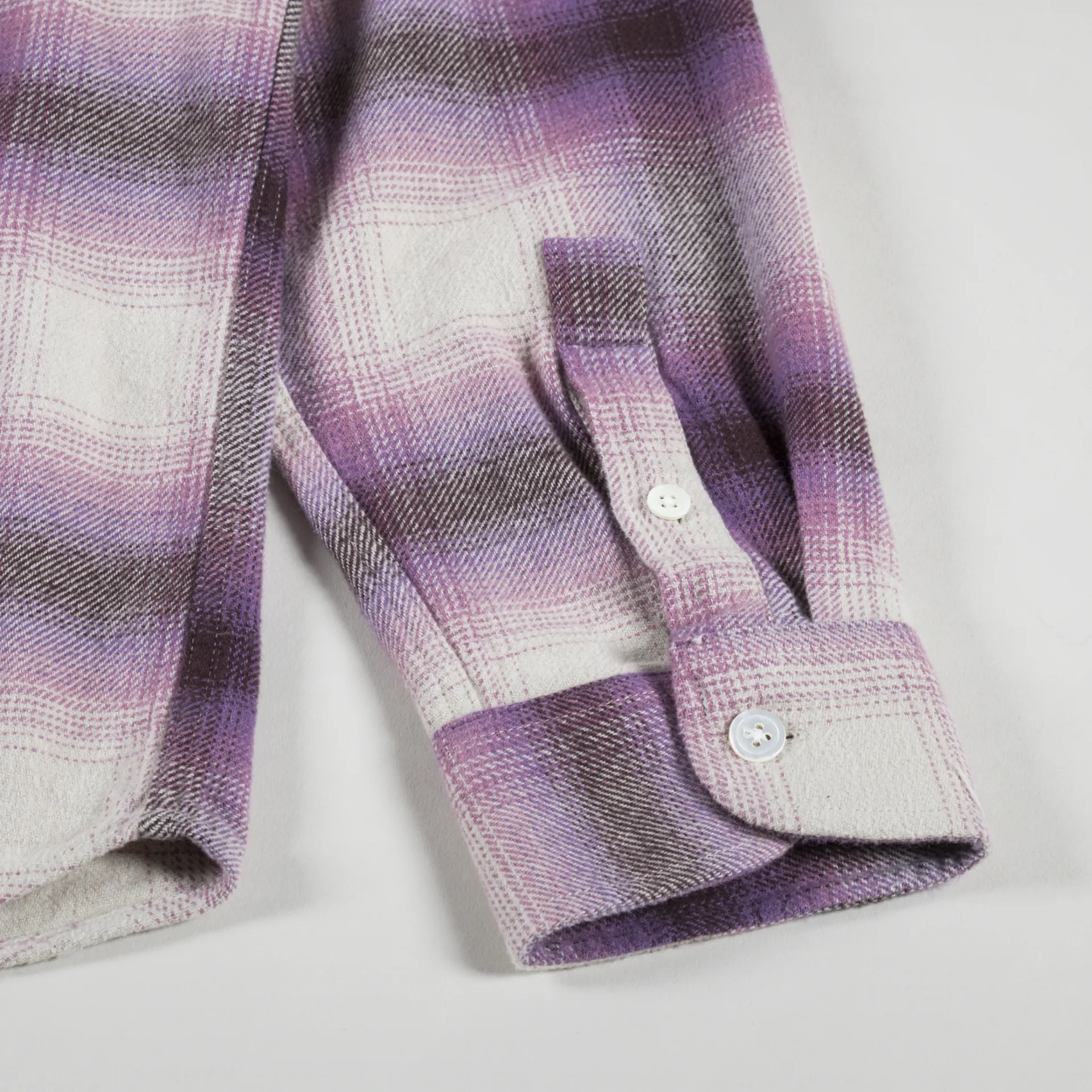 Stussy Unisex Bay Plaid Cotton Shirt Berry Purple