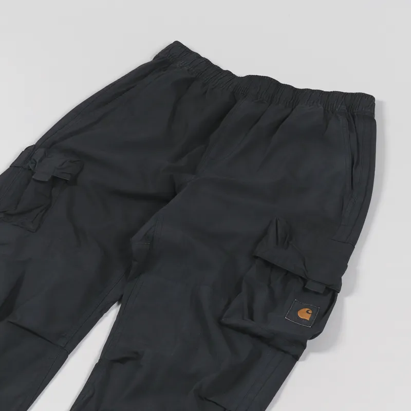 Carhartt WIP Mens Relaxed Cargo Berm Pants Black Poplin