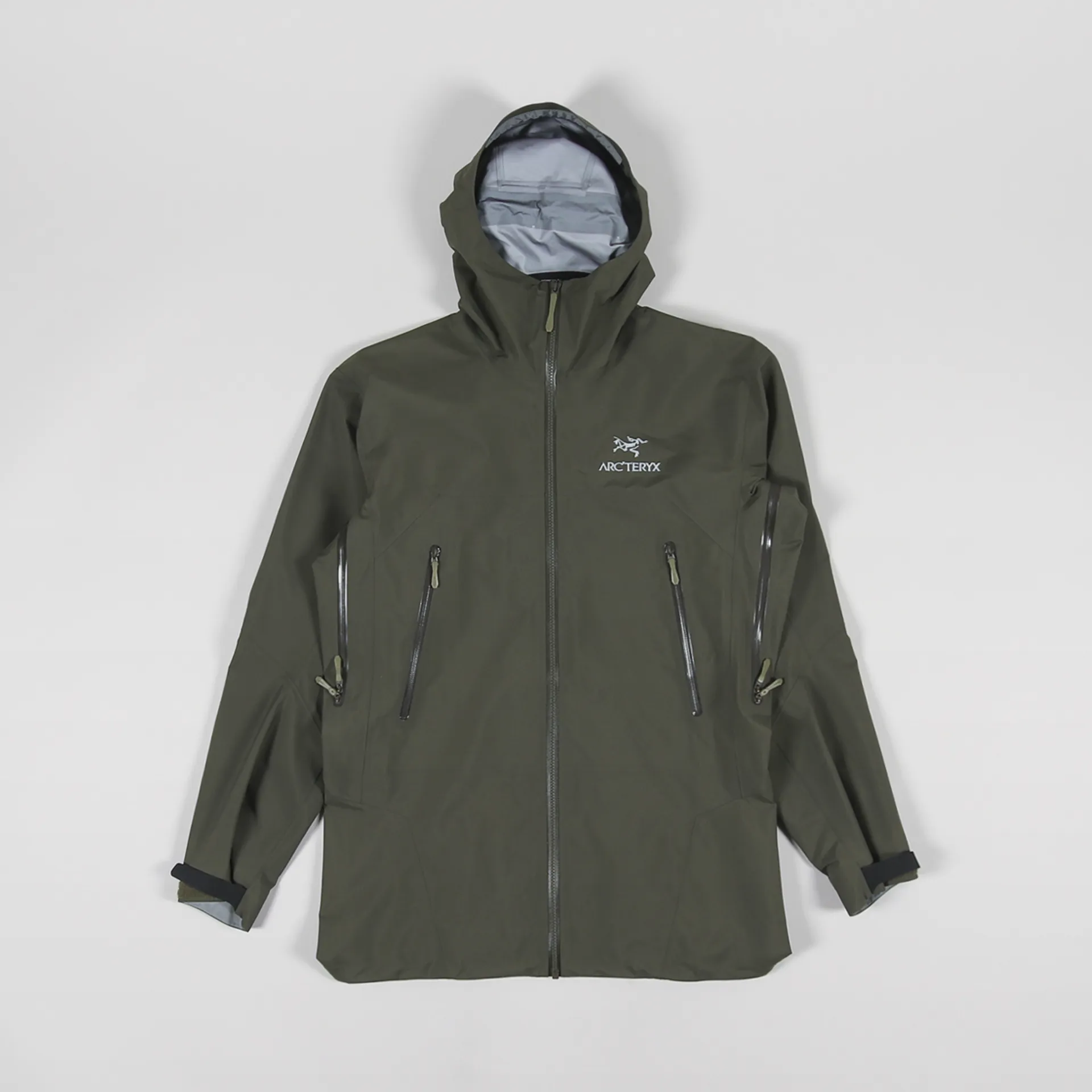 Arcteryx Mens GORE-TEX Waterproof Beta Long Jacket Tatsu Green