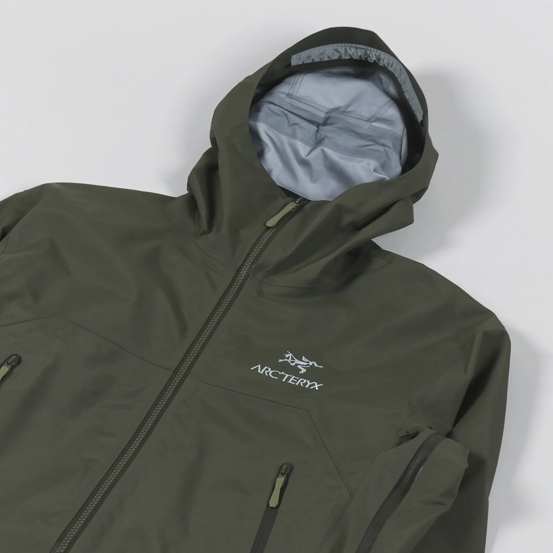 Arcteryx Mens GORE-TEX Waterproof Beta Long Jacket Tatsu Green