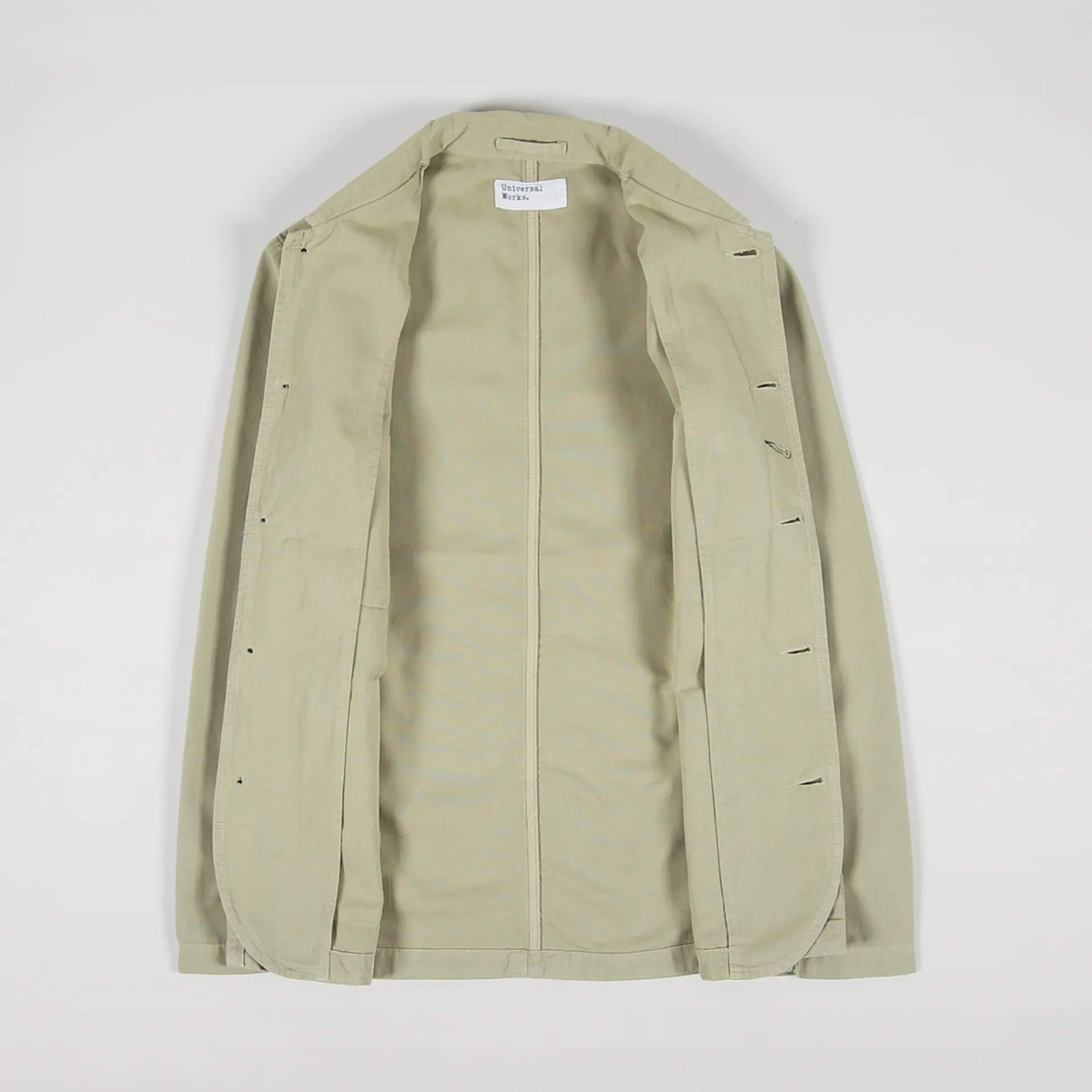 Universal Works Mens Bakers Jacket Sand Brown Canvas