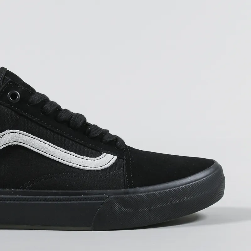 Vans BMX Trainers Mens Suede Canvas Old Skool Shoes Black