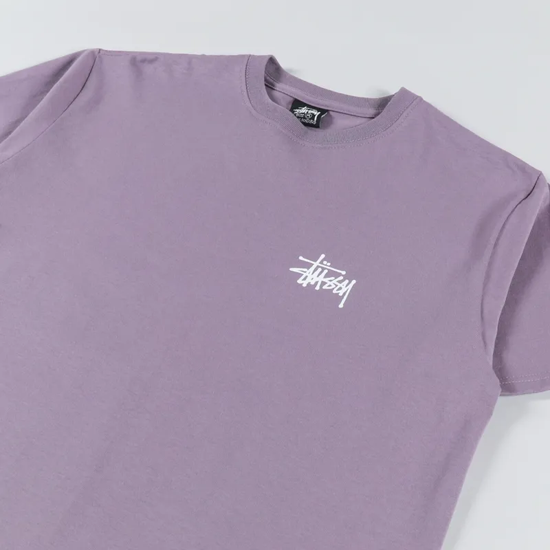Stussy Basic T Shirt Mauve Purple