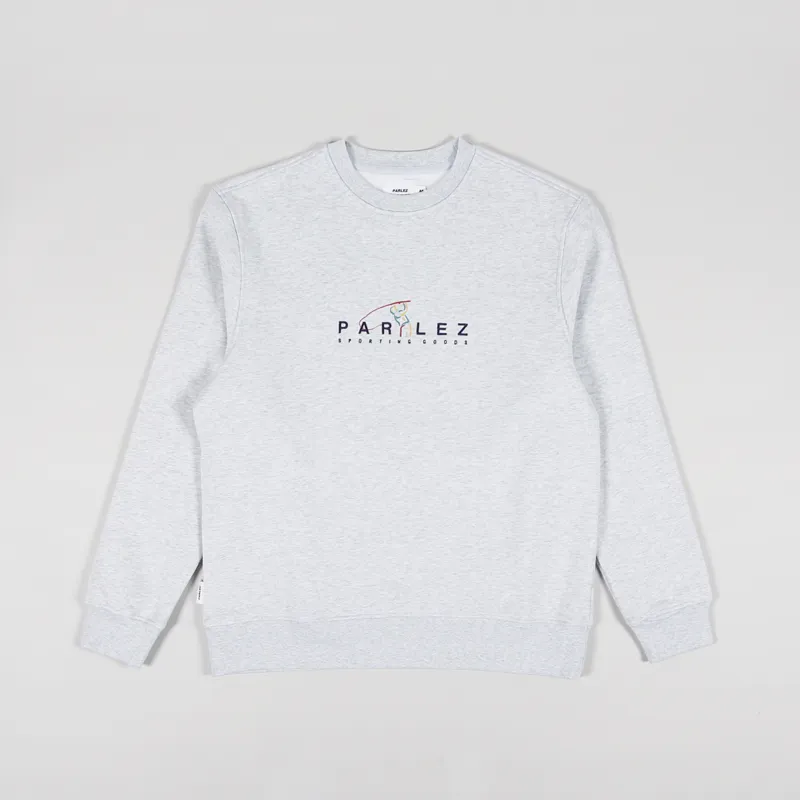 Parlez Mens Cantaro Logo Crew Neck Sweatshirt Grey Heather