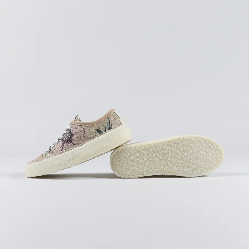 Clarks Originals Mens Caravan Low Pattern Shoes Tan Floral Beige