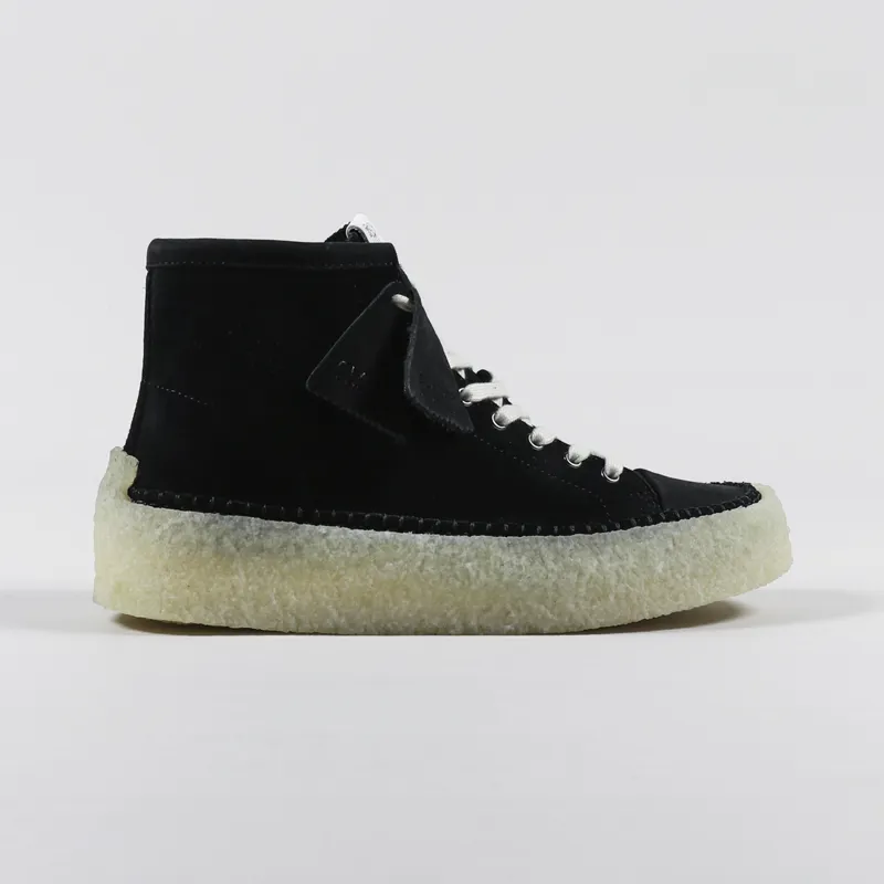 Clarks Originals Mens Caravan Mid Shoes Black Suede