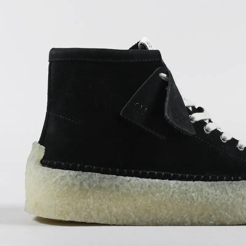 Clarks Originals Mens Caravan Mid Shoes Black Suede